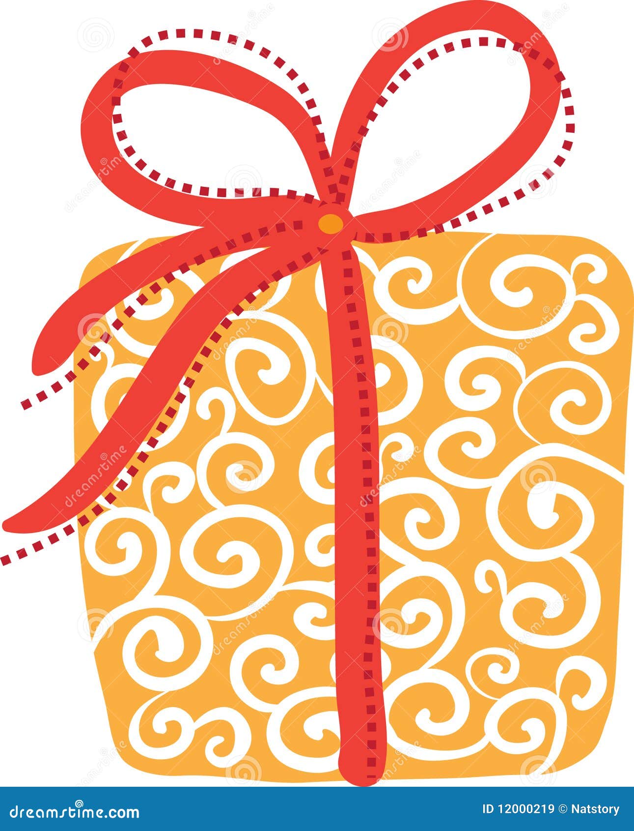 Orange gift box stock illustration. Illustration of background - 12000219