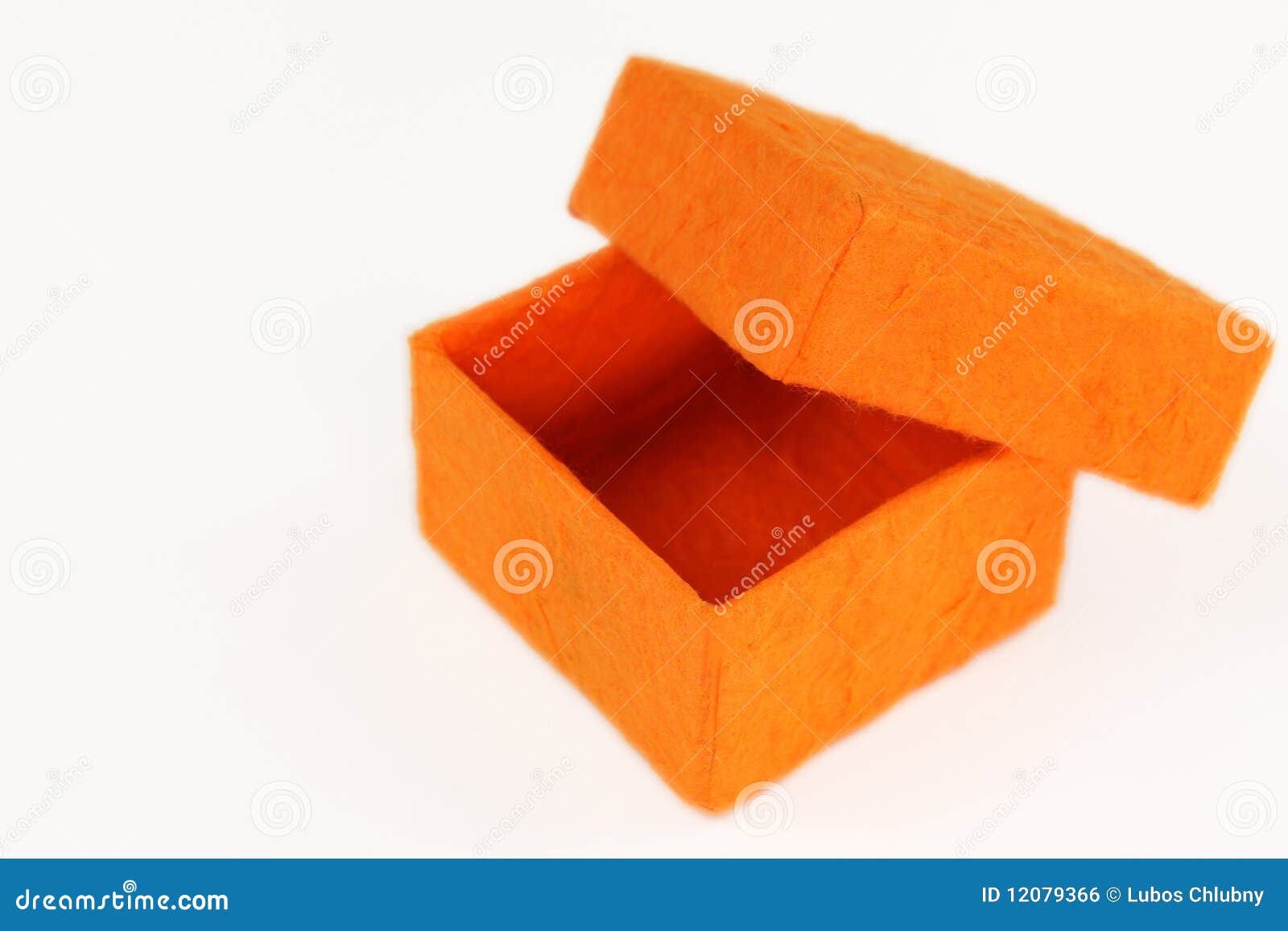 Orange gift box stock photo. Image of white, surprise - 12079366