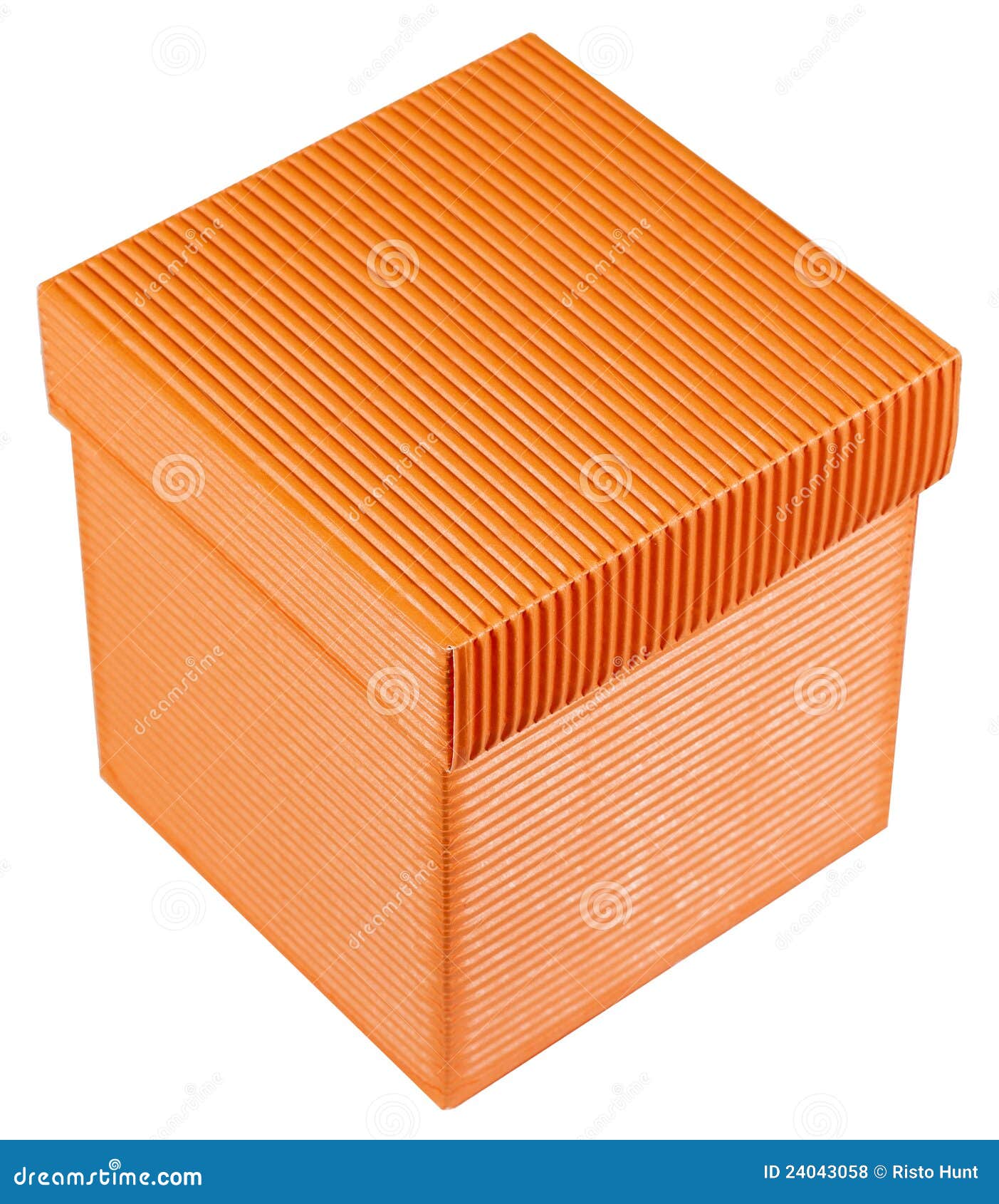 Orange gift box stock photo. Image of cover, surprise - 24043058