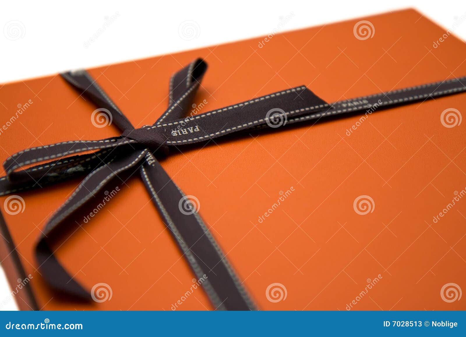 Orange gift box stock image. Image of merry, couture, blank - 7028513