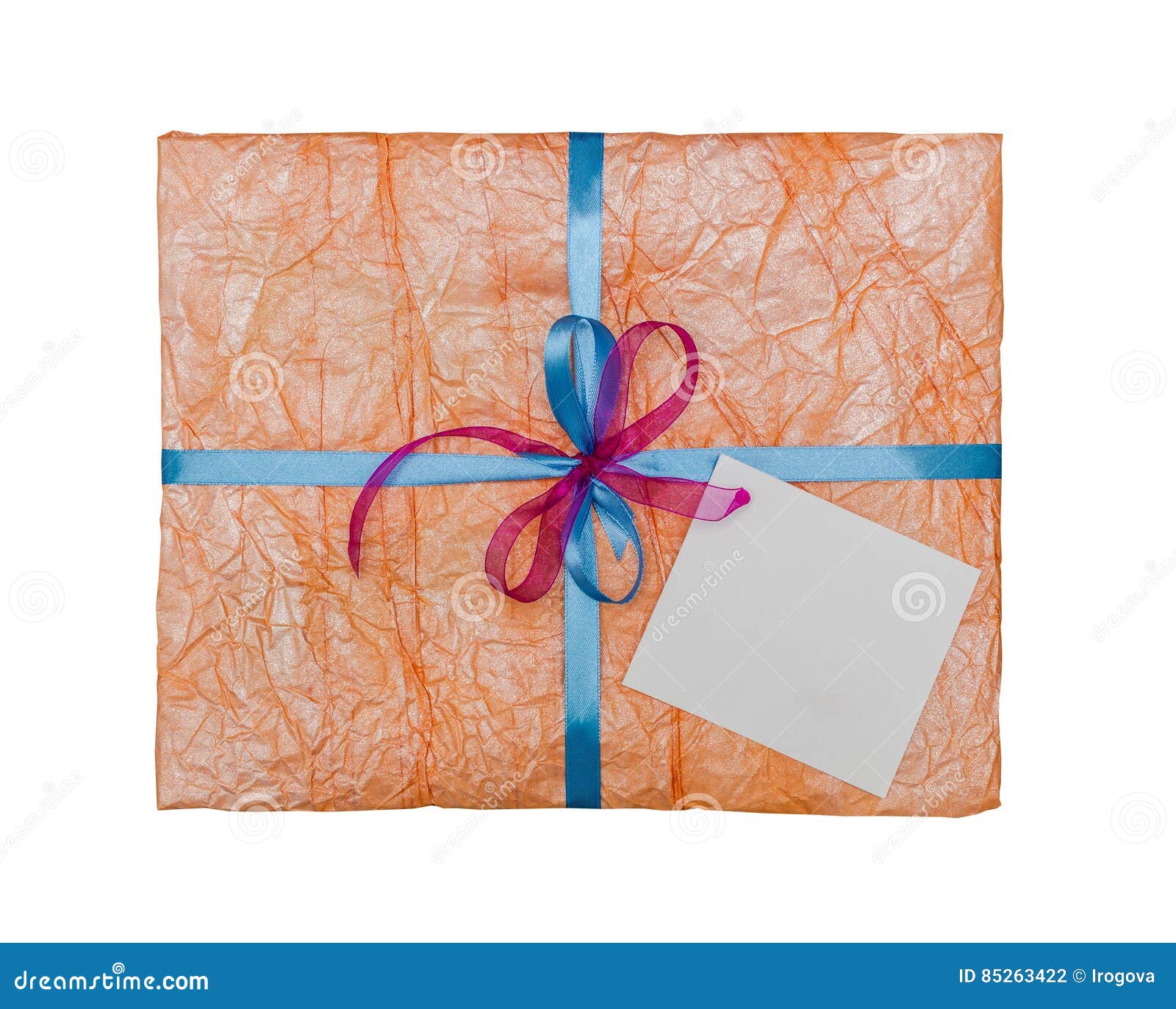 The Orange Gift Which is Elegantly Packed Stock Photo - Image of ...