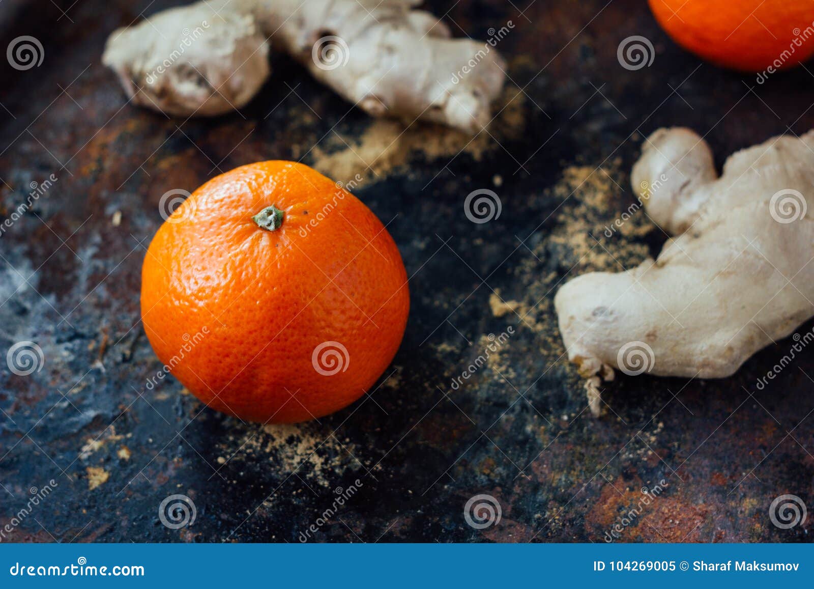 Orange and ginger stock image. Image of grounded, background - 104269005