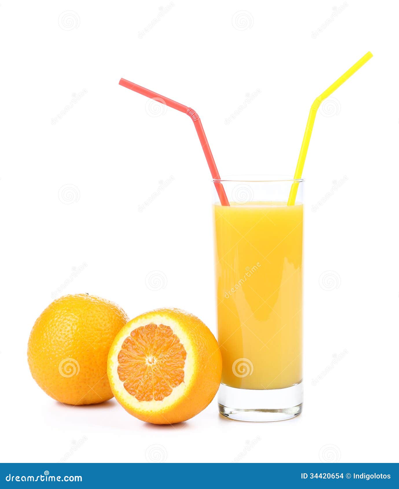 Orange and glass of juice stock photo. Image of isolated - 34420654