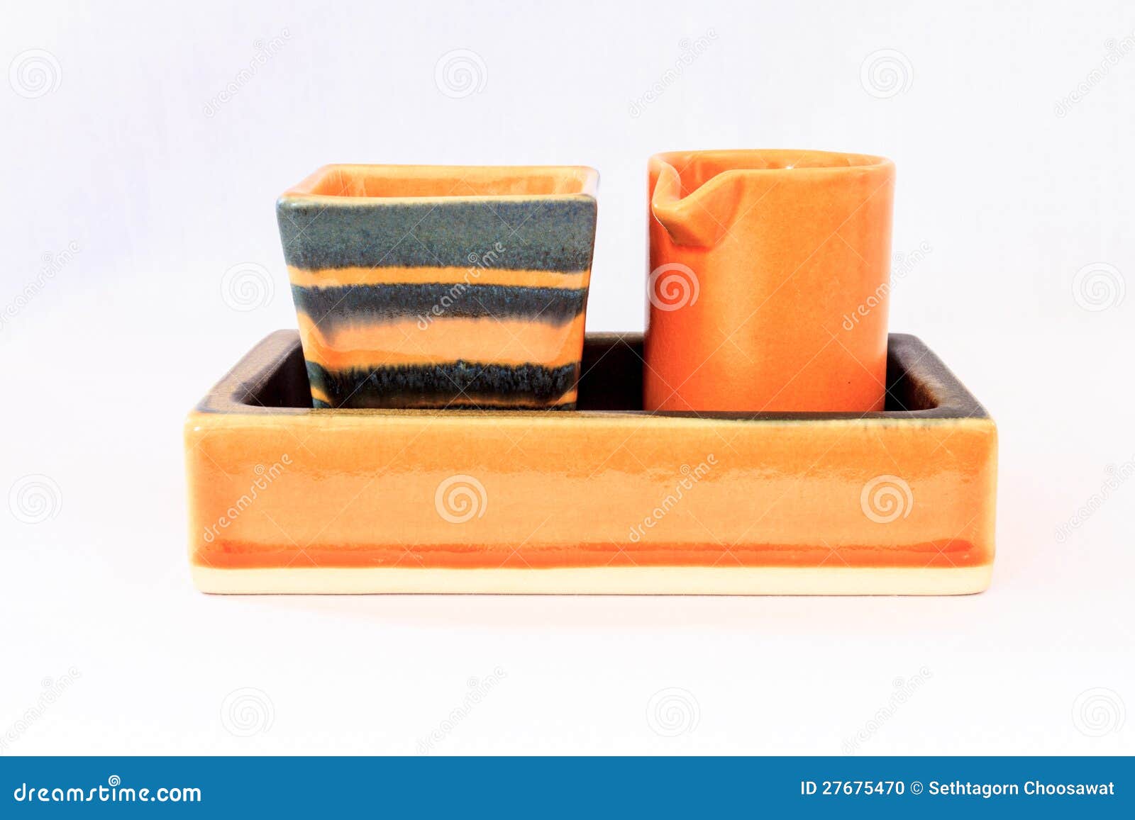 Orange glazed ware stock photo. Image of teatime, ceramics - 27675470