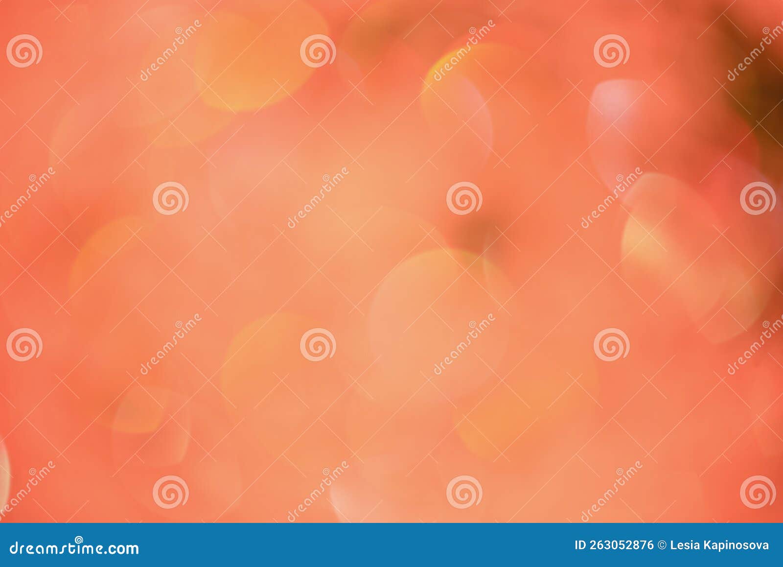 Orange Glitter Background Defocus Light. Round Defocuses on a Blurred ...