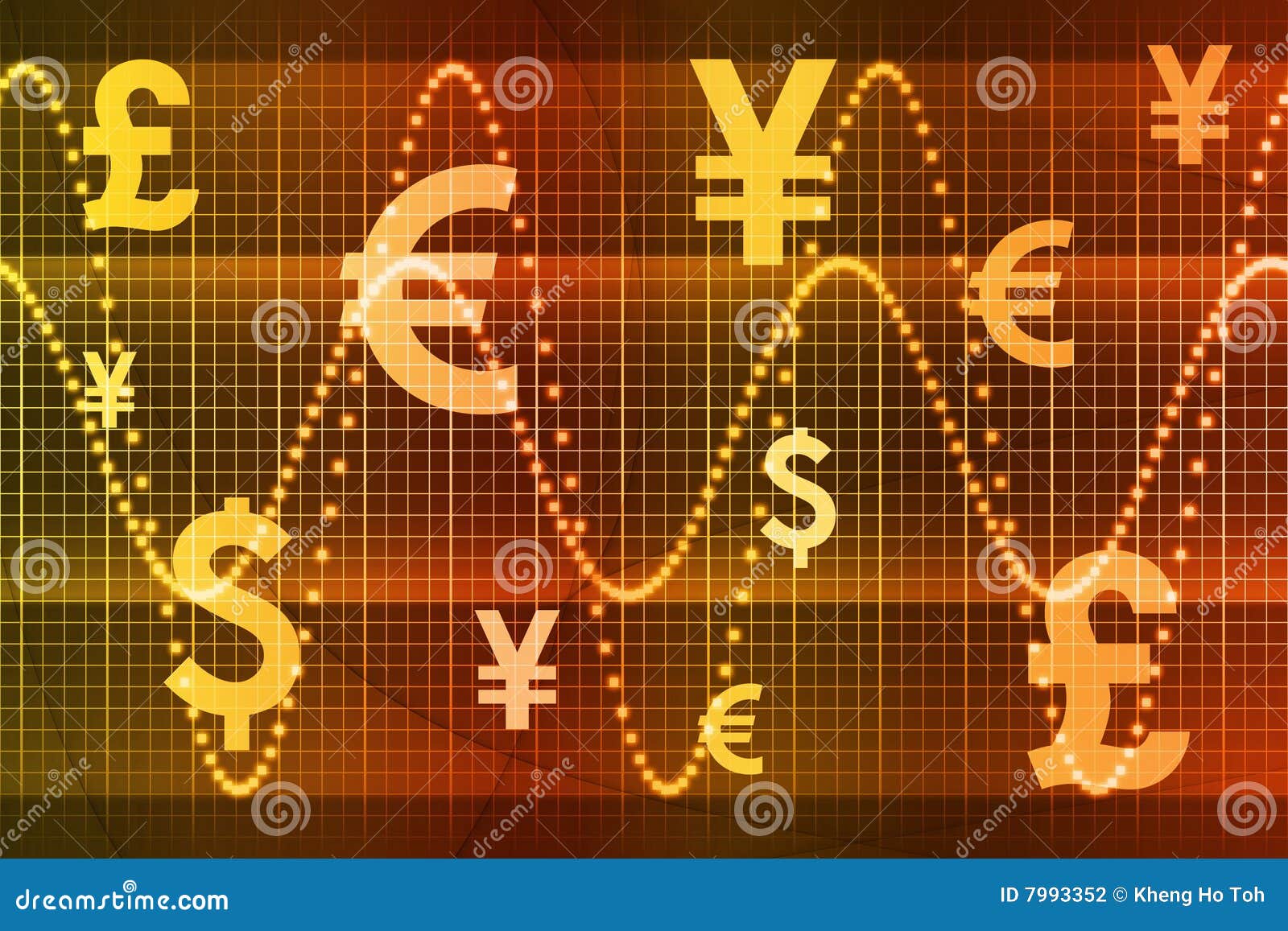 Orange Global Currency Business Abstract Stock Illustration ...