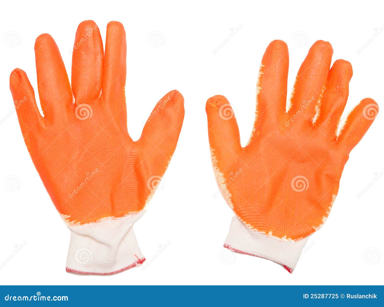 Orange gloves stock image. Image of hand, protective - 25287725