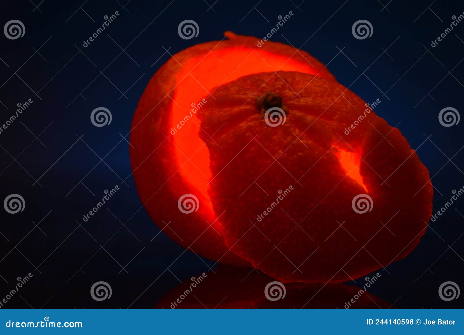 Orange Glowing from the Inside Stock Photo - Image of illumination ...