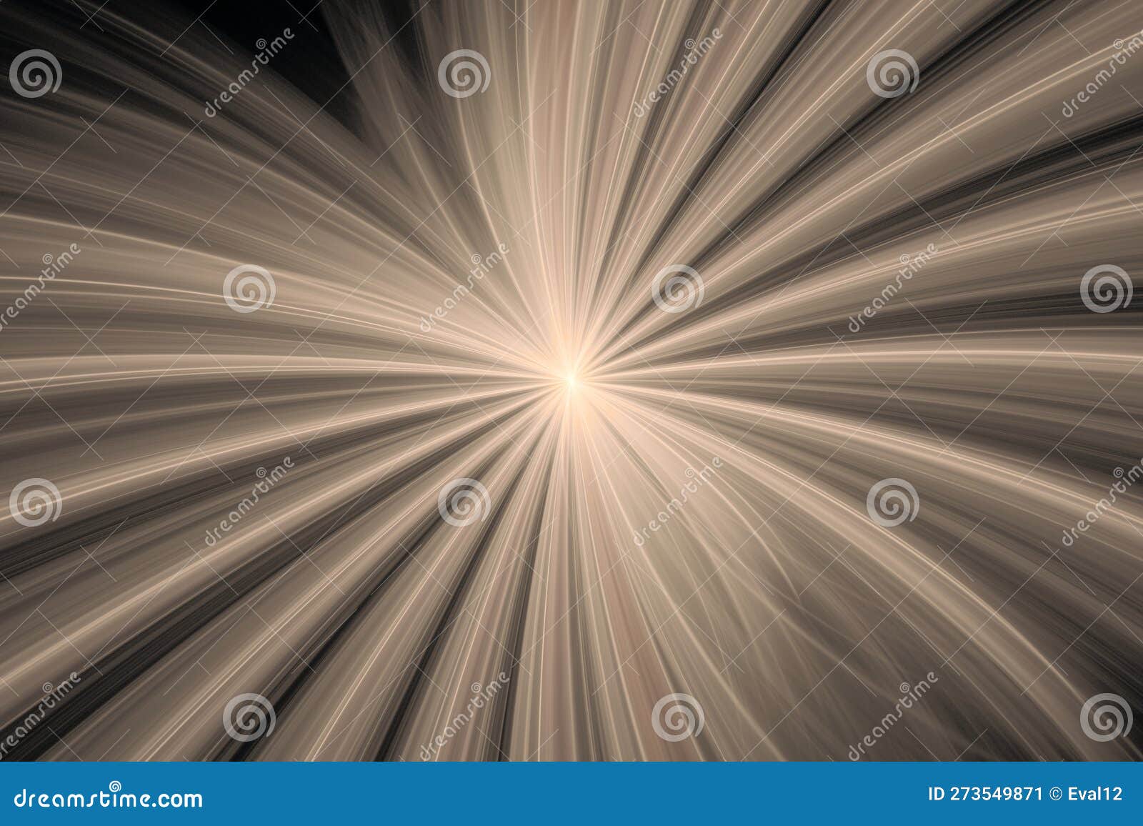 Orange Glowing Pattern of Curved Rays from the Center on a Black ...