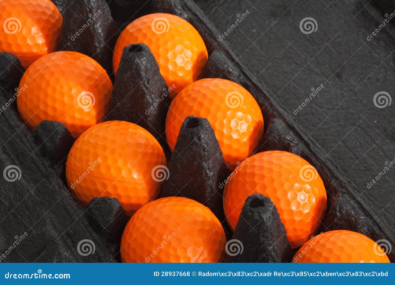 The orange golf balls stock photo. Image of leisure, industries - 28937668