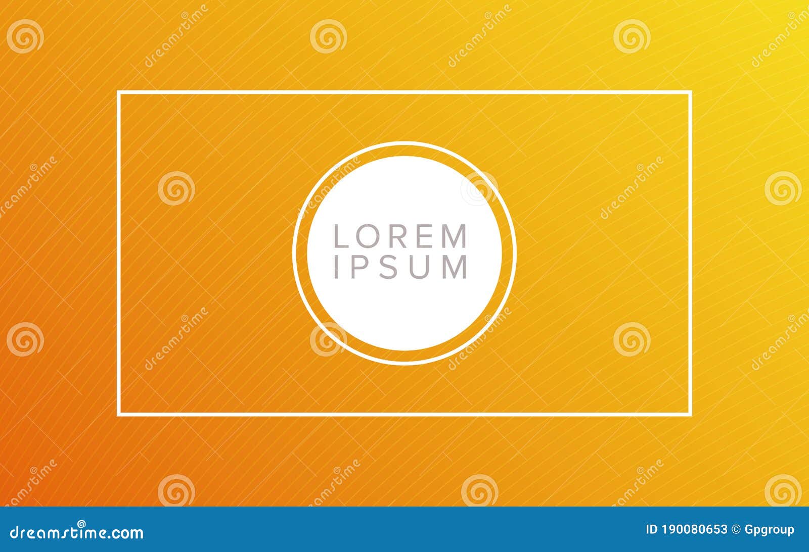 Orange Gradient Background with Frame and Circle Vector Design Stock ...