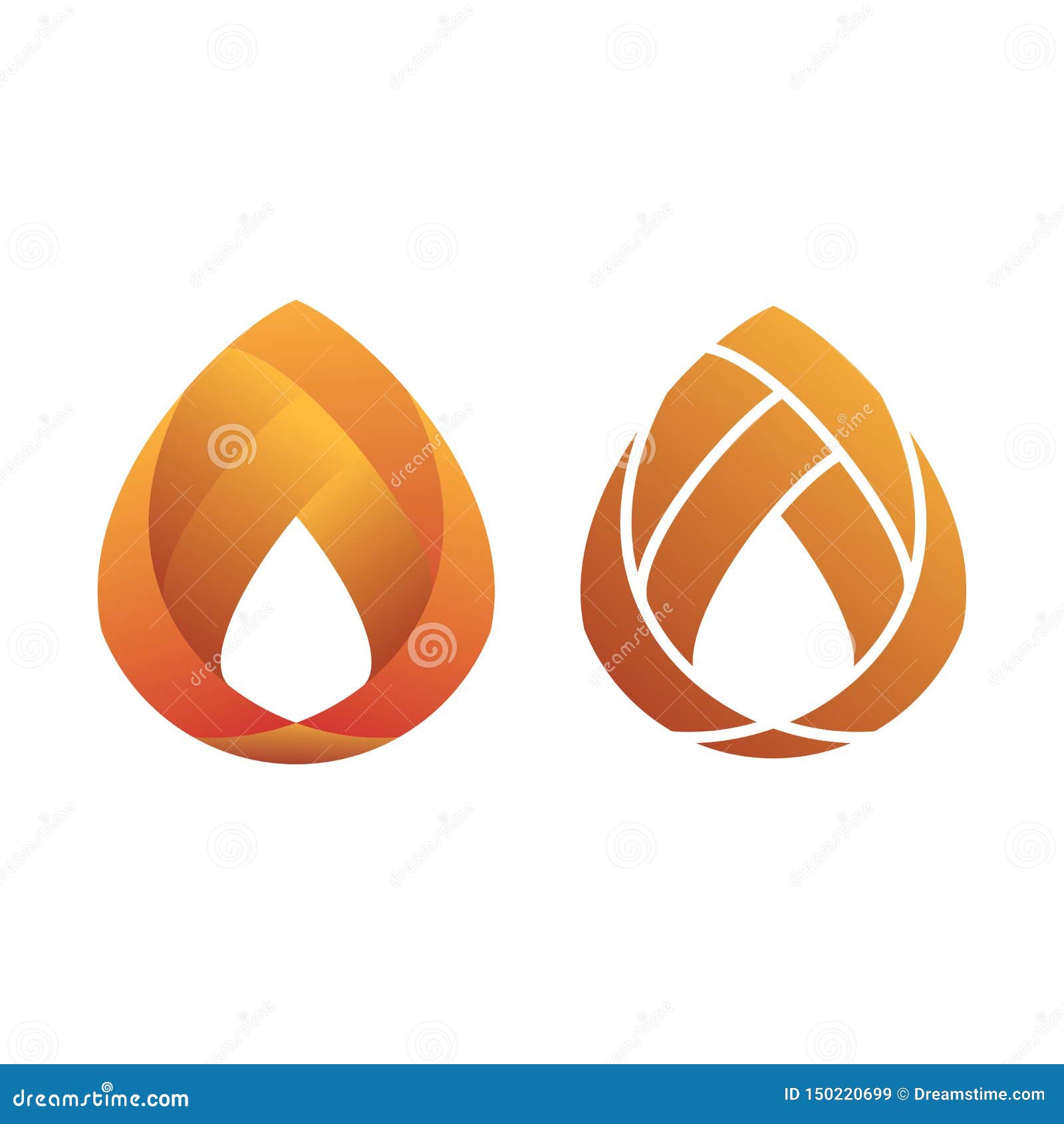 Orange Gradient Modern Flat Logo Stock Vector - Illustration of ...
