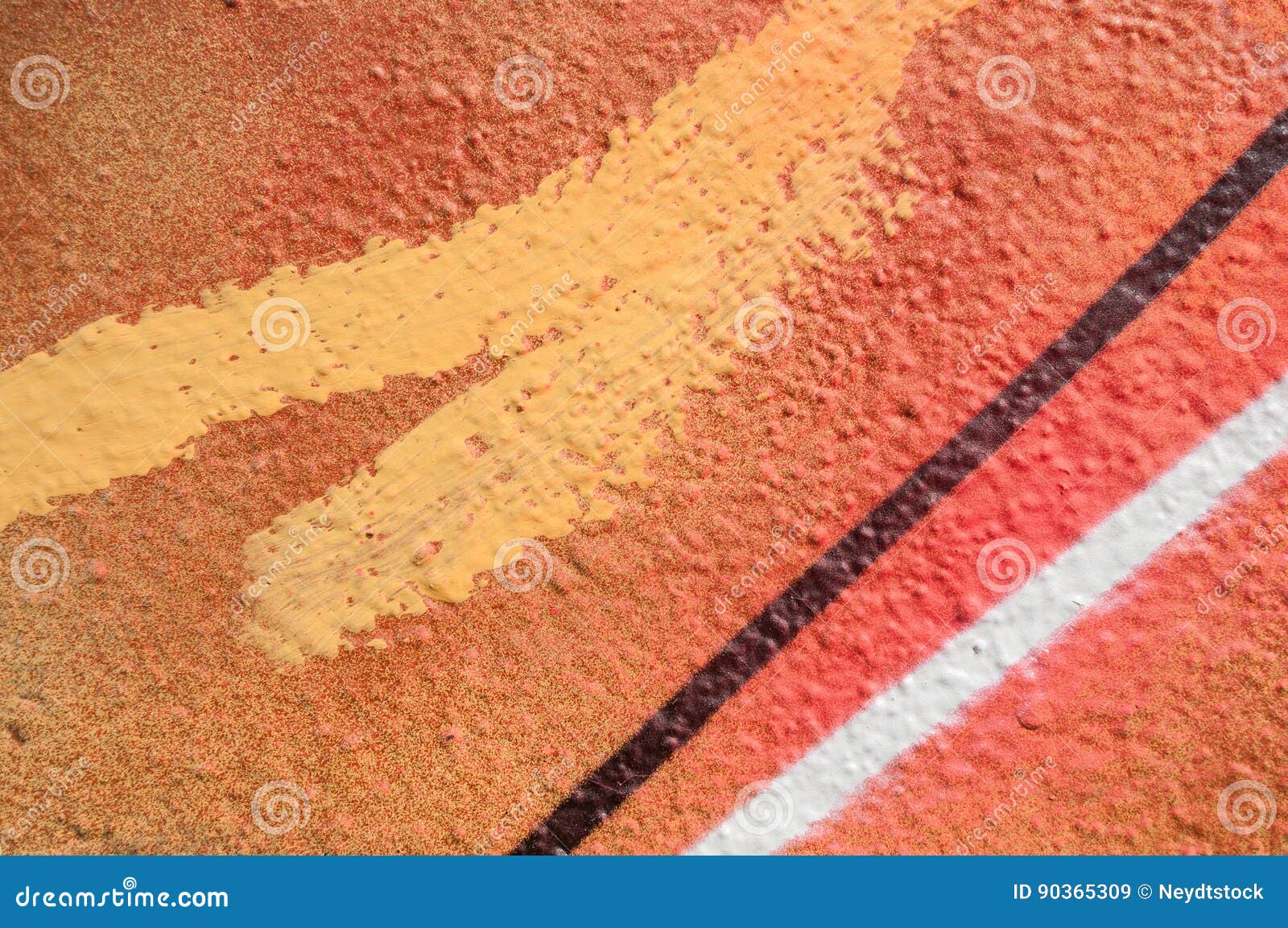 Orange Graffiti on the Wall Texture Stock Image - Image of color, green ...