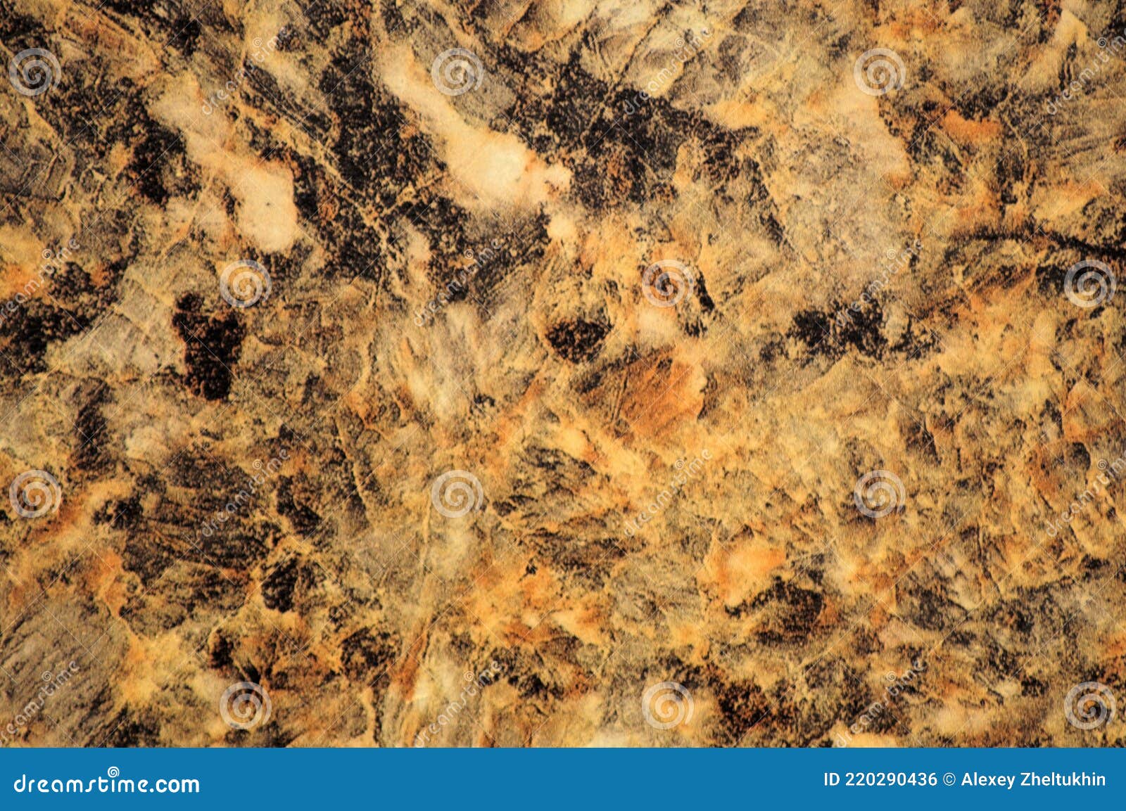 Orange Granite with Black Blotches, Close-up of Polished Natural Stone ...