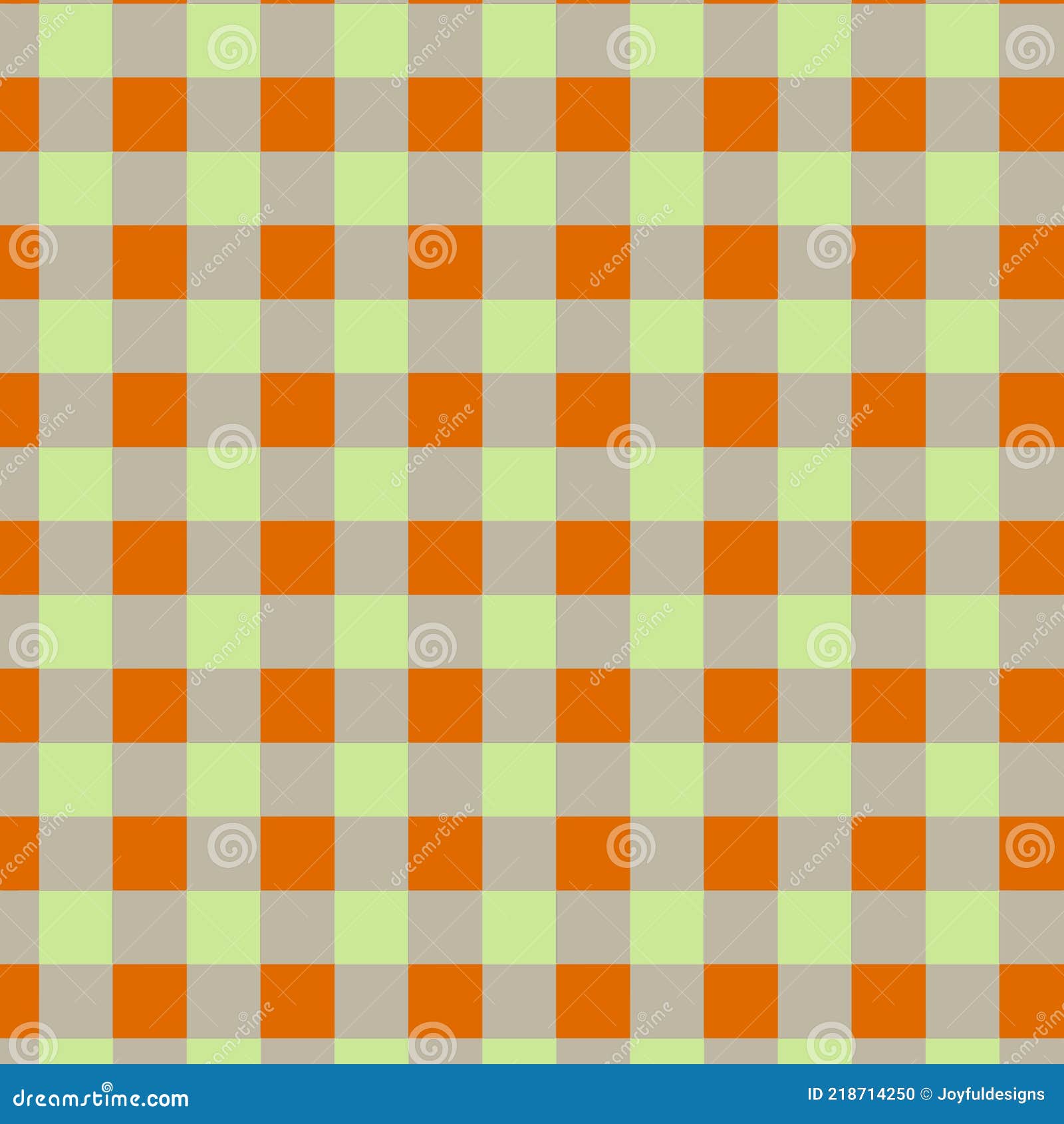 Orange and Green Checkered Pattern Stock Illustration - Illustration of ...