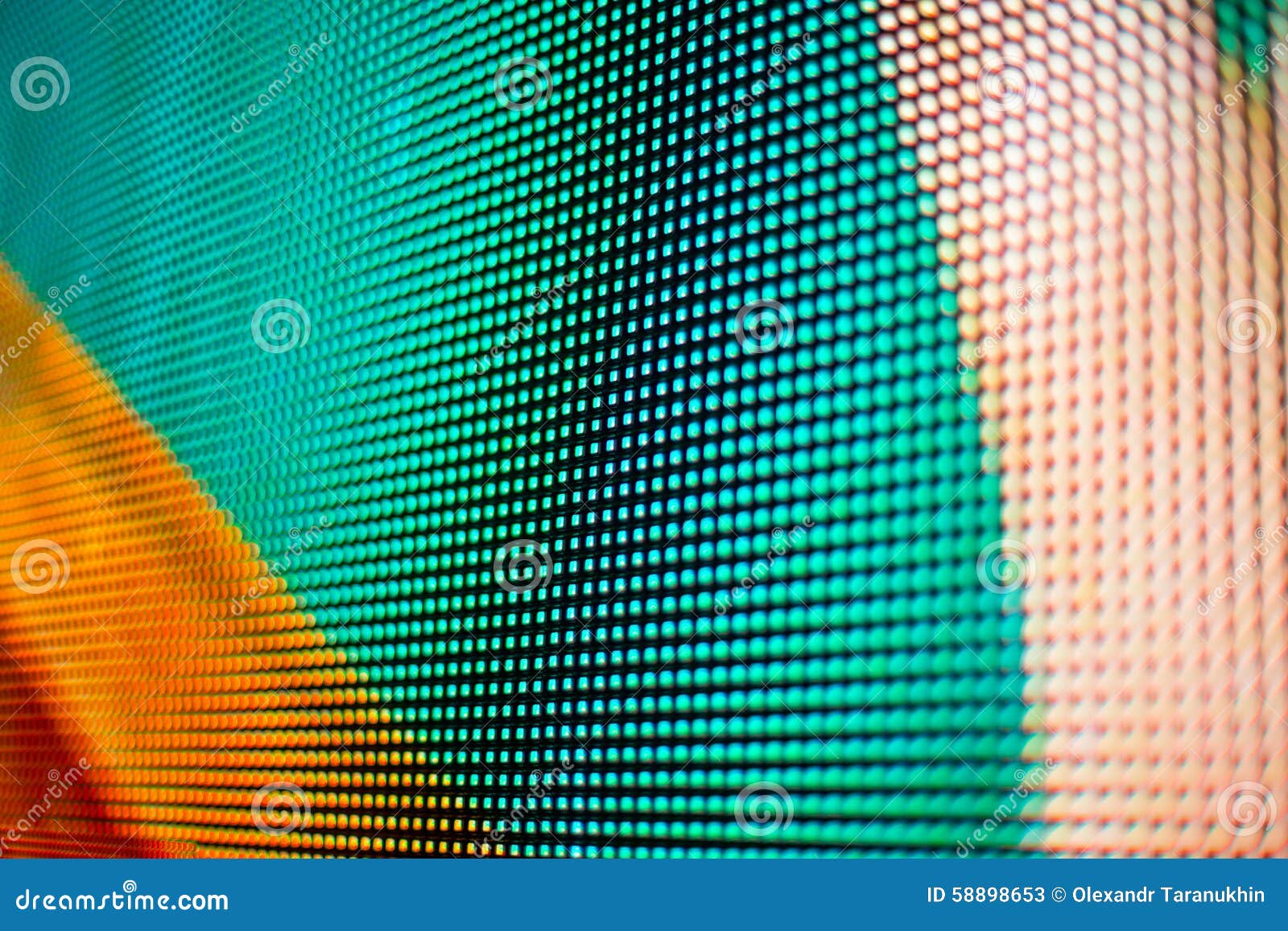 Orange and Green Colored LED Smd Screen Stock Image - Image of close ...