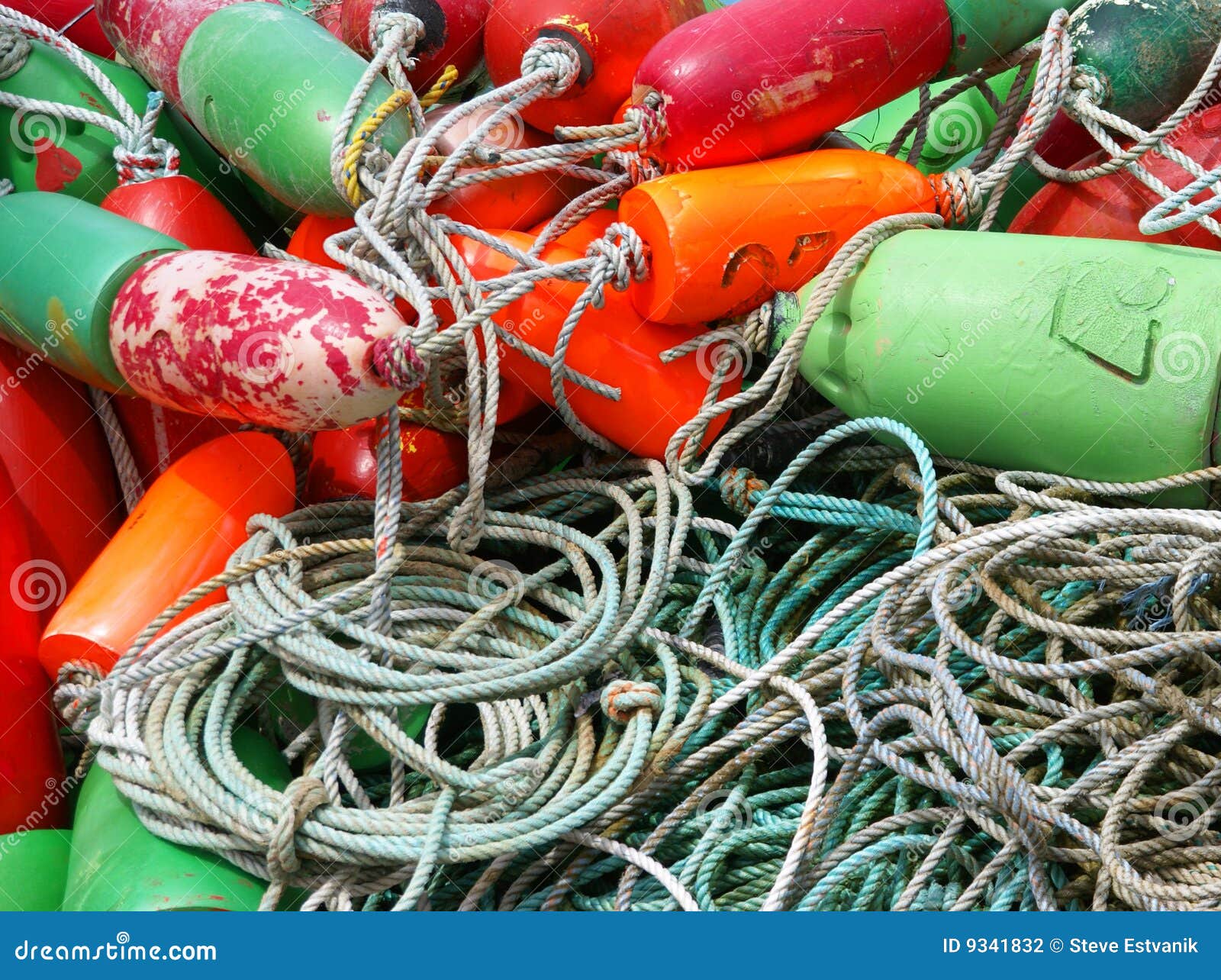 Orange and Green Crab Floats, Stock Photo - Image of closeup, crab: 9341832
