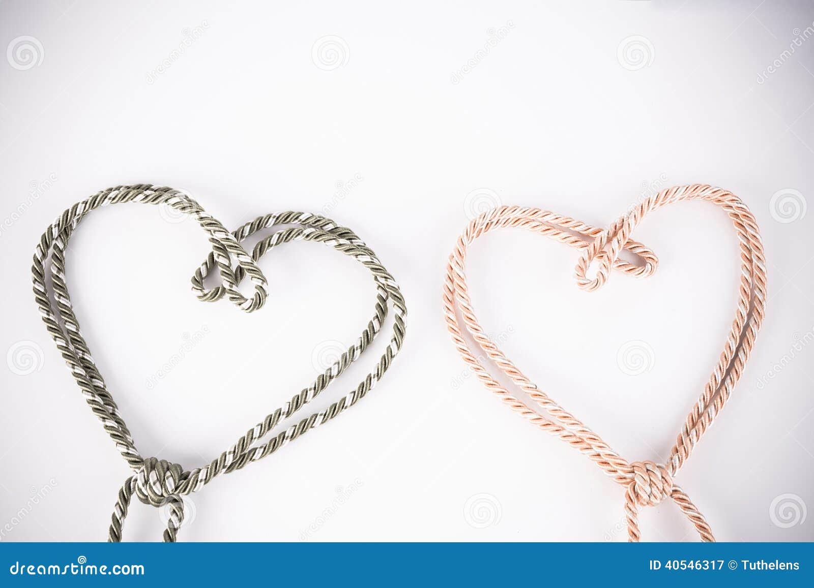 Orange and Green Rope in Heart Shape Stock Image - Image of tablecloth ...