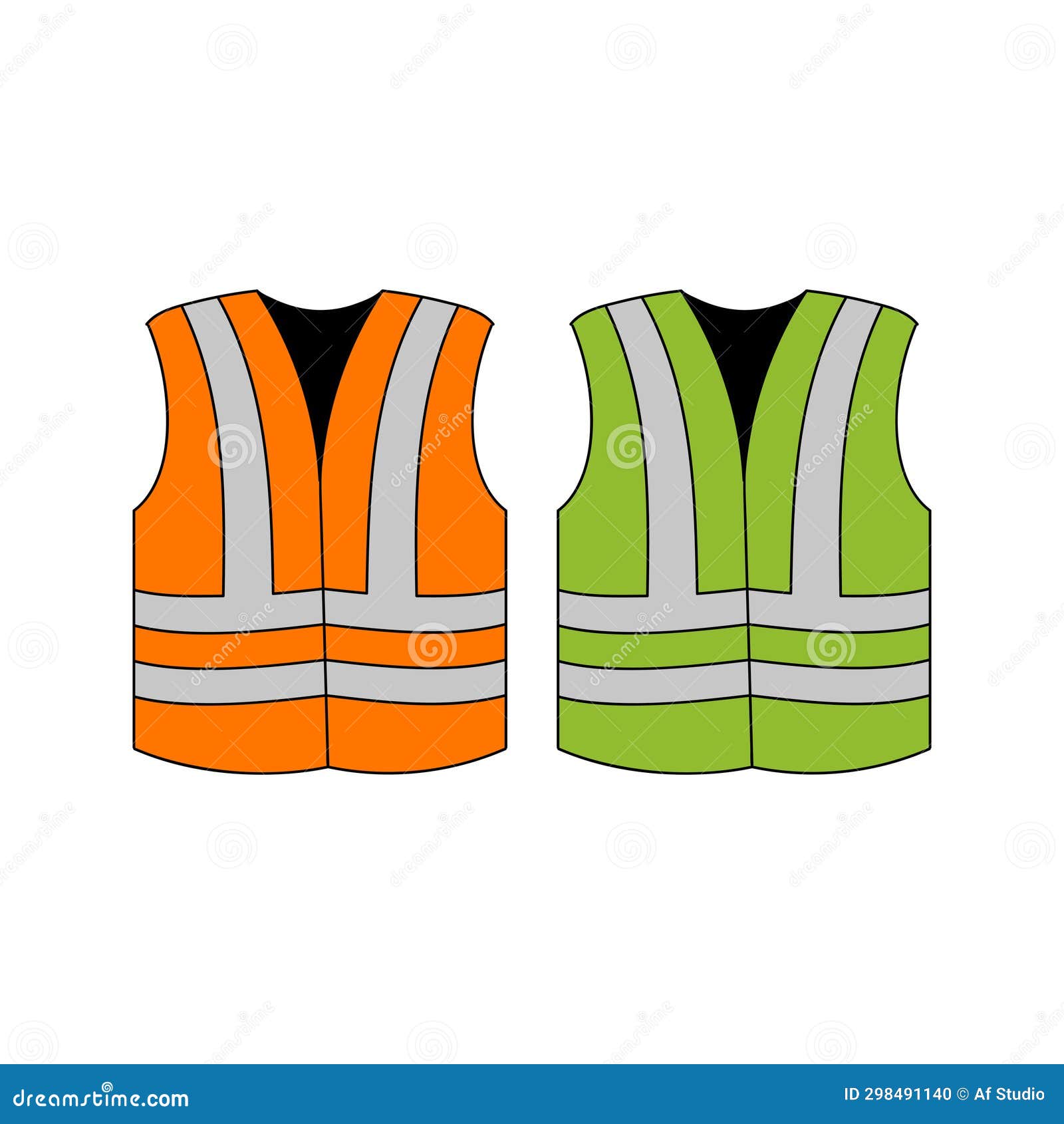 Orange and Green Safety Vest for Construction Workers and Traffic ...