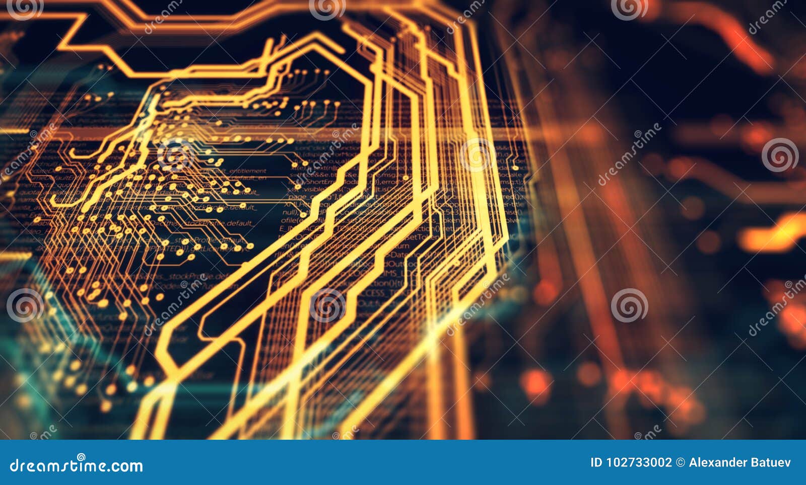 Orange Technology Wallpaper