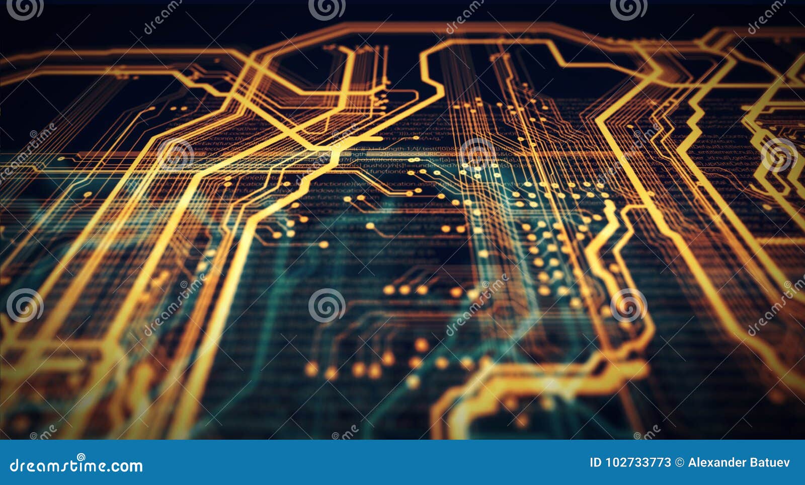 Orange, Green Technology Background Stock Illustration - Illustration ...