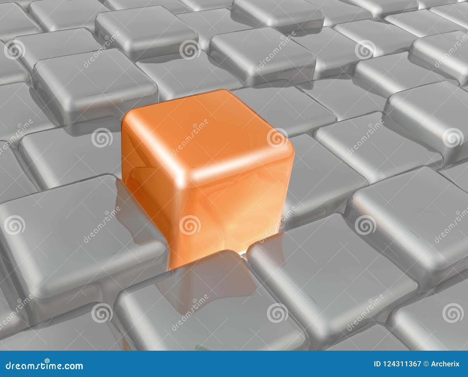 Orange and grey cubes stock illustration. Illustration of formation ...