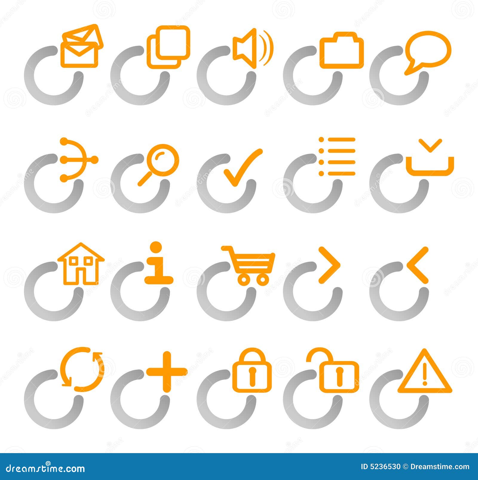 Orange and grey web icons stock illustration. Illustration of button ... Orange and grey web icons stock illustration. Illustration of button ...