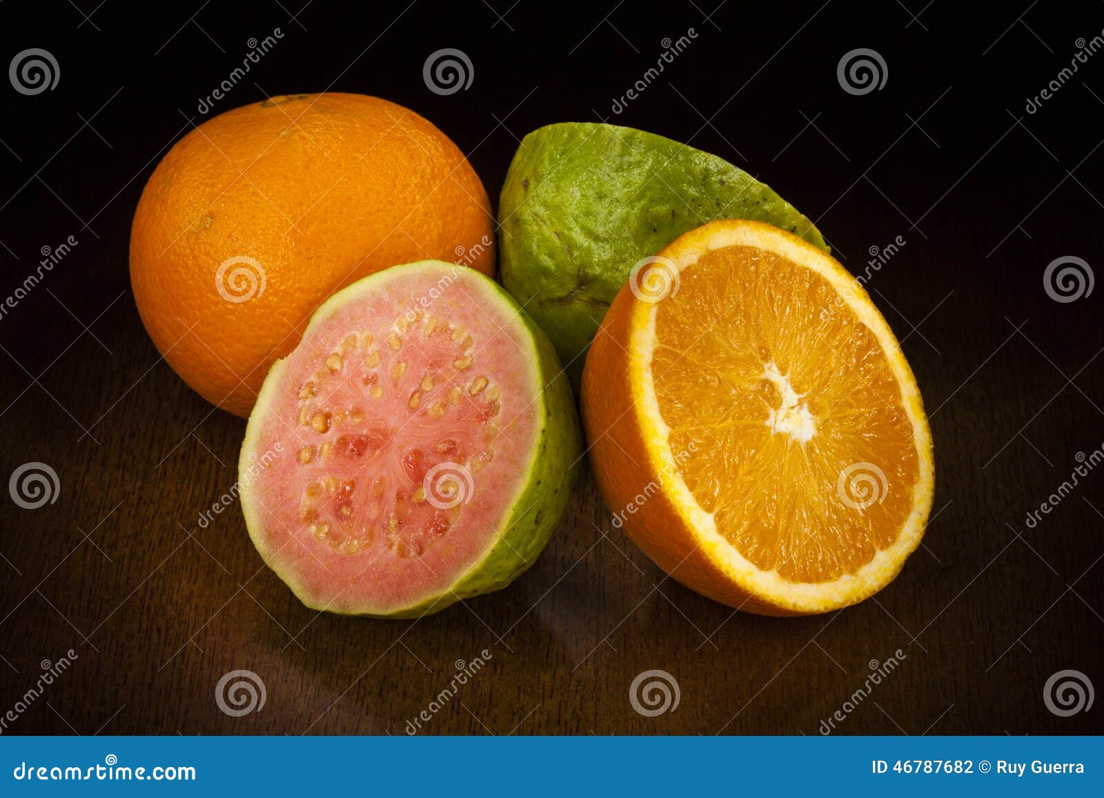Orange and Guava stock photo. Image of dark, juicy, fruits - 46787682