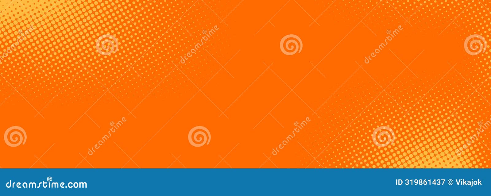 Orange Halftone Pattern. Retro Comic Gradient Background. Bright ...