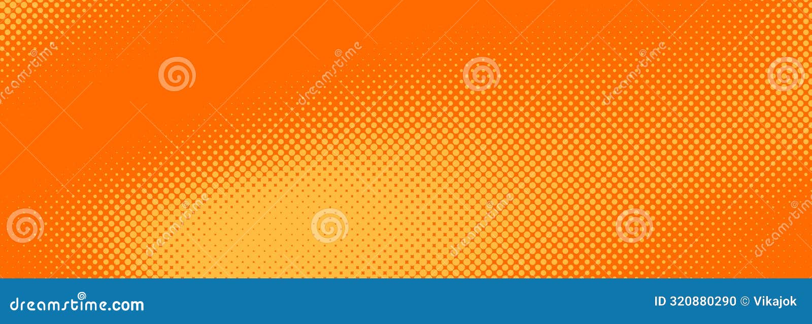 Orange Halftone Pattern. Retro Comic Gradient Background. Bright ...