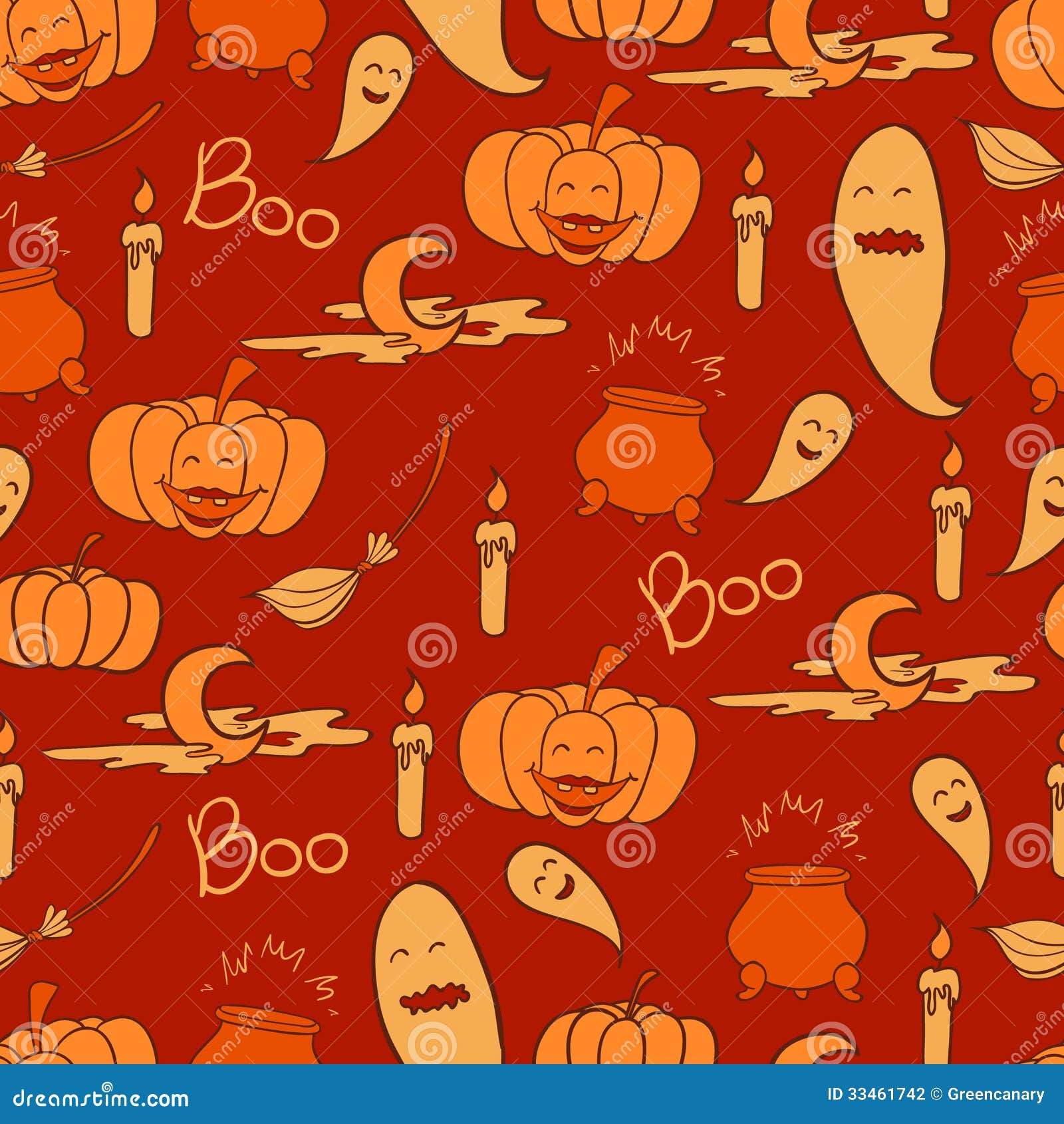Orange Halloween Background Stock Vector - Illustration of cartoon ...