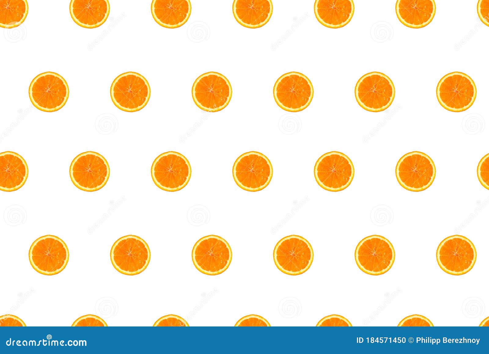 Orange Halves Isolated on White Seamless Pattern Stock Illustration ...