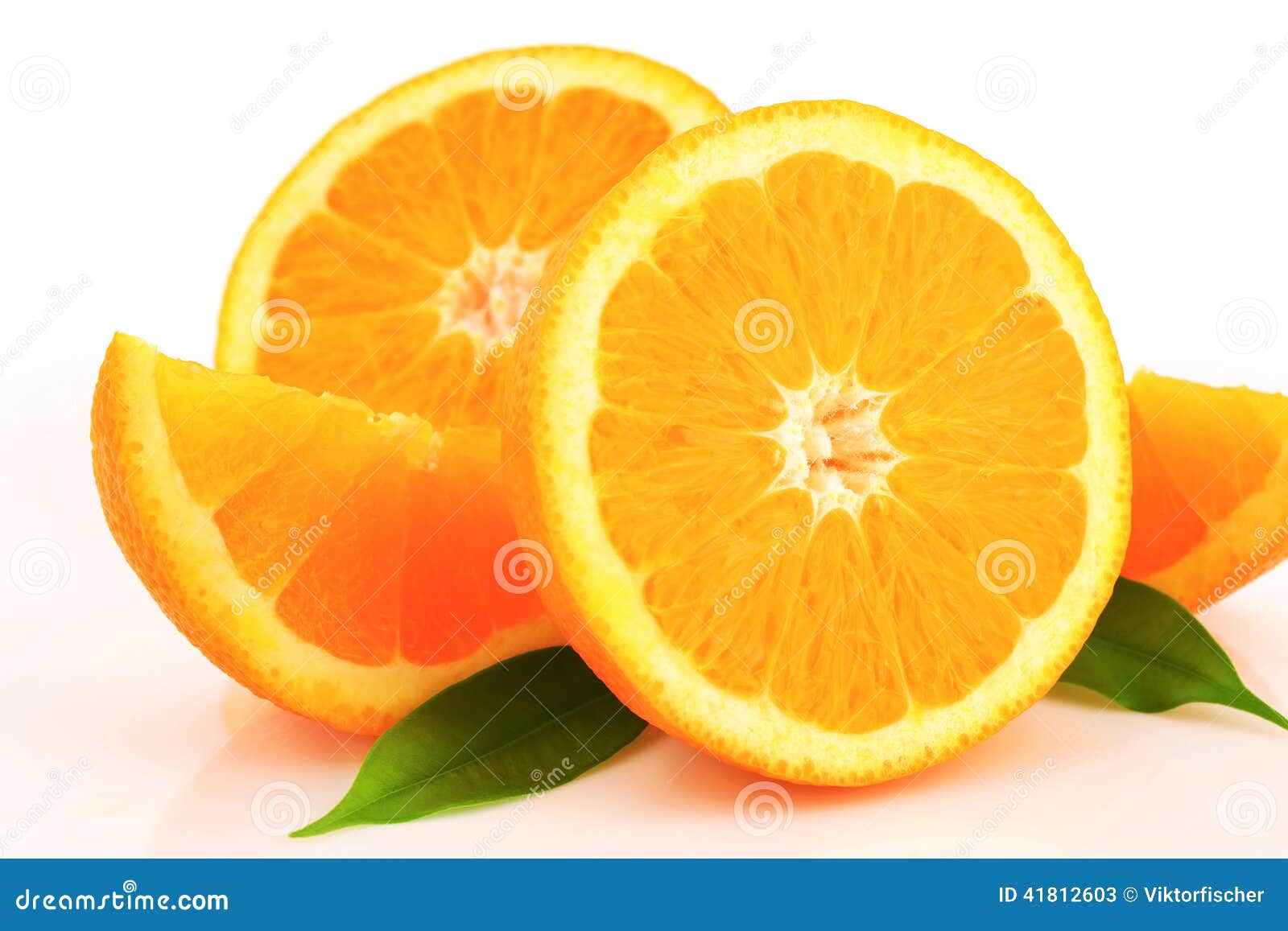 Orange halves and wedges stock image. Image of fresh - 41812603