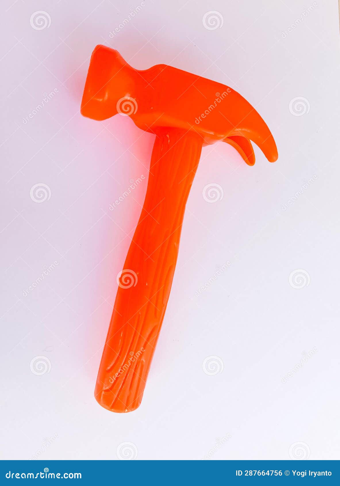 An Orange Hammer, Isolated on a White Background. Stock Photo - Image ...