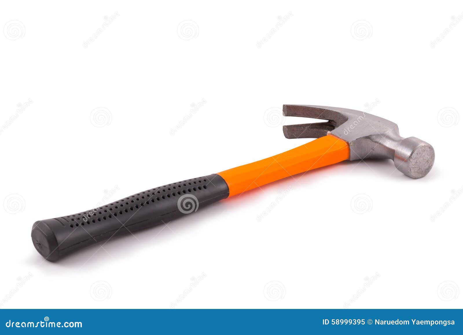 Orange hammer stock image. Image of inside, improvement - 58999395