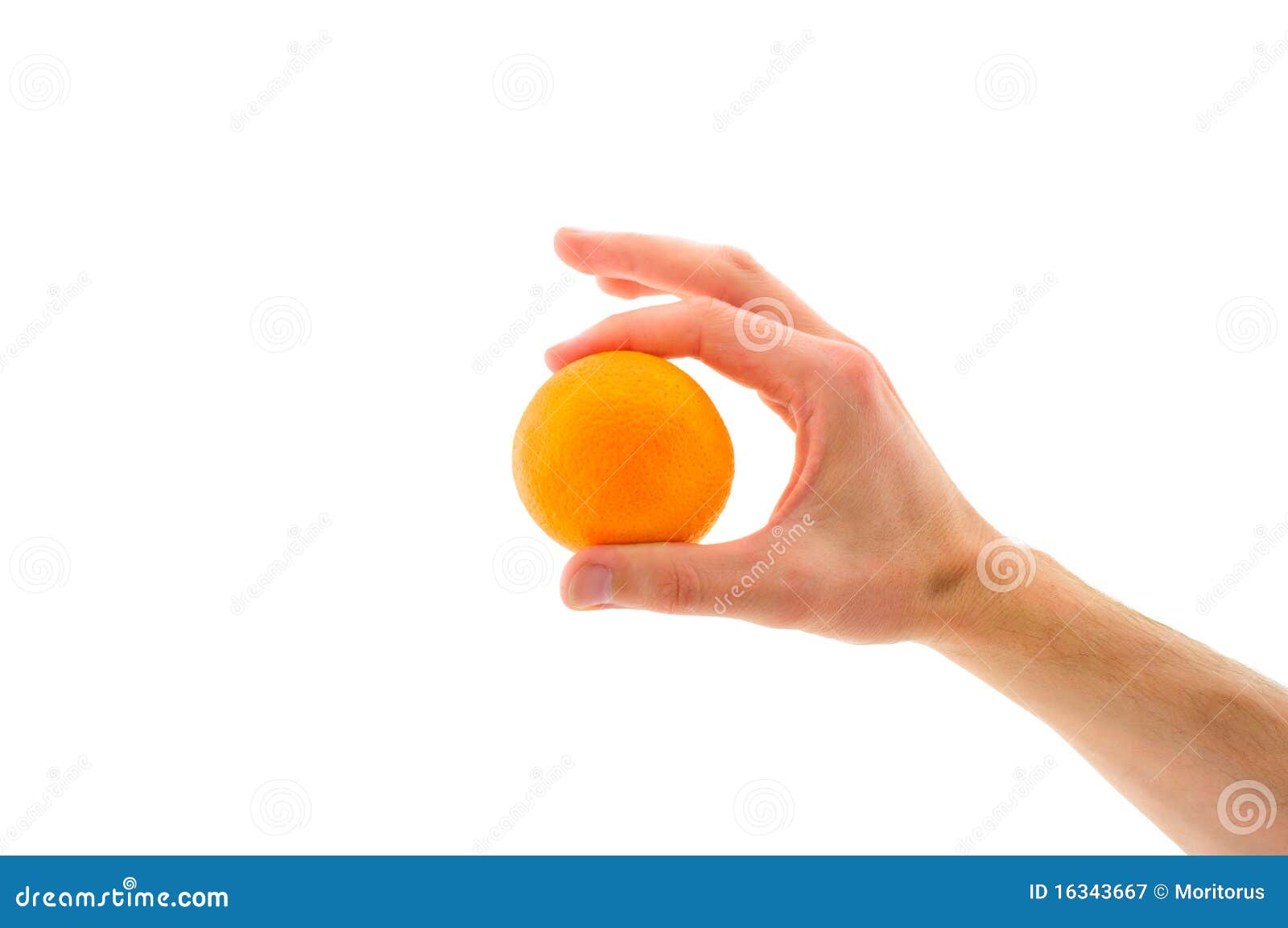 Orange in hand stock image. Image of ripe, healthy, yellow - 16343667