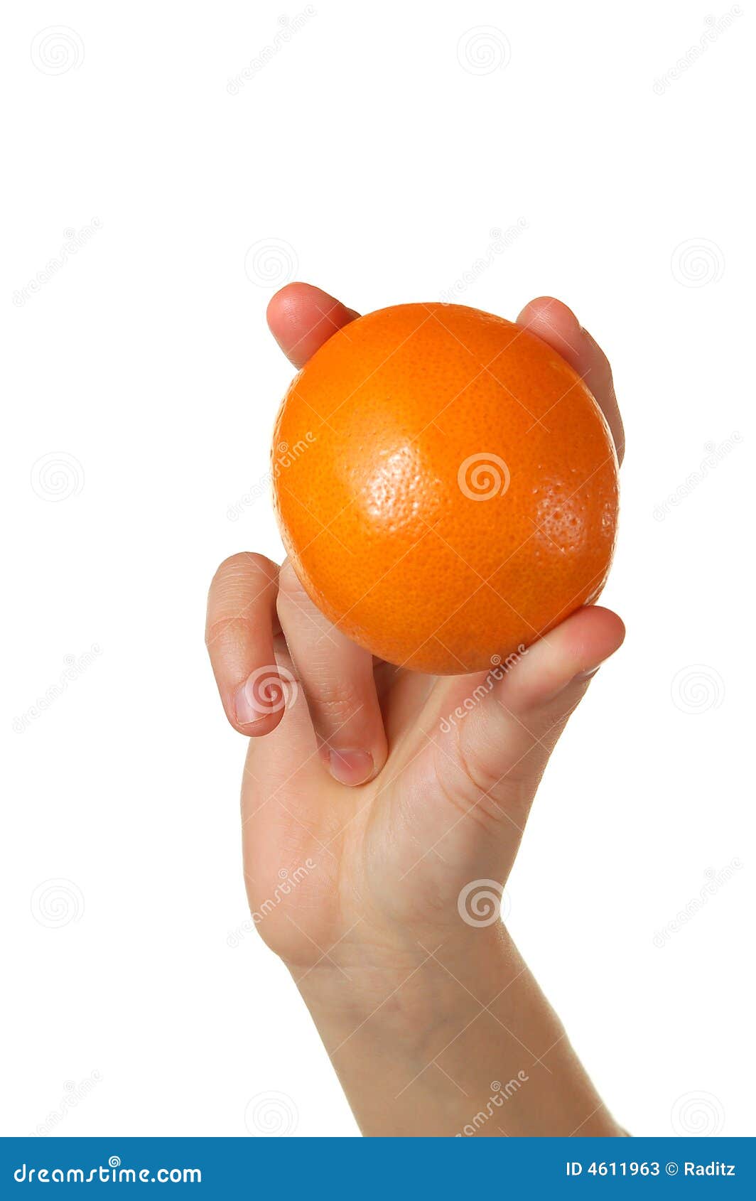 Orange in hand stock image. Image of healthy, vegetable - 4611963