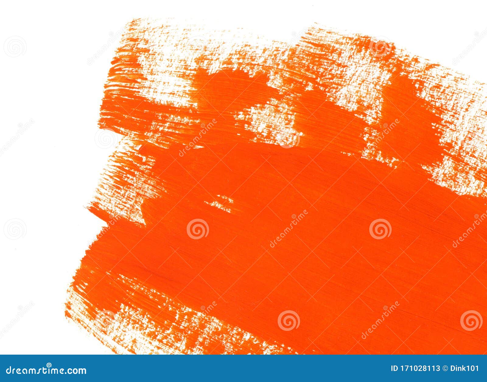 Orange Hand Drawn Paint Texture on White Background Stock Illustration ...