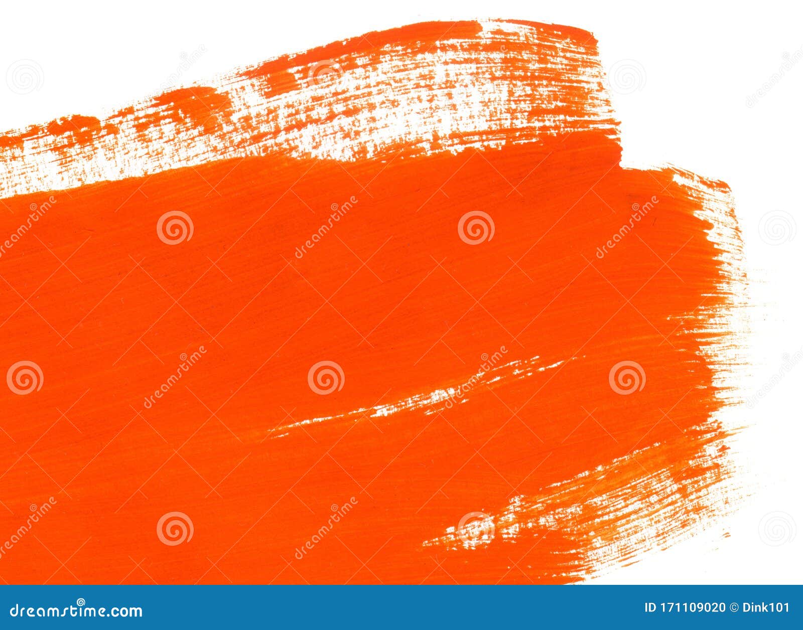 Orange Hand Drawn Paint Texture on White Background Stock Illustration ...
