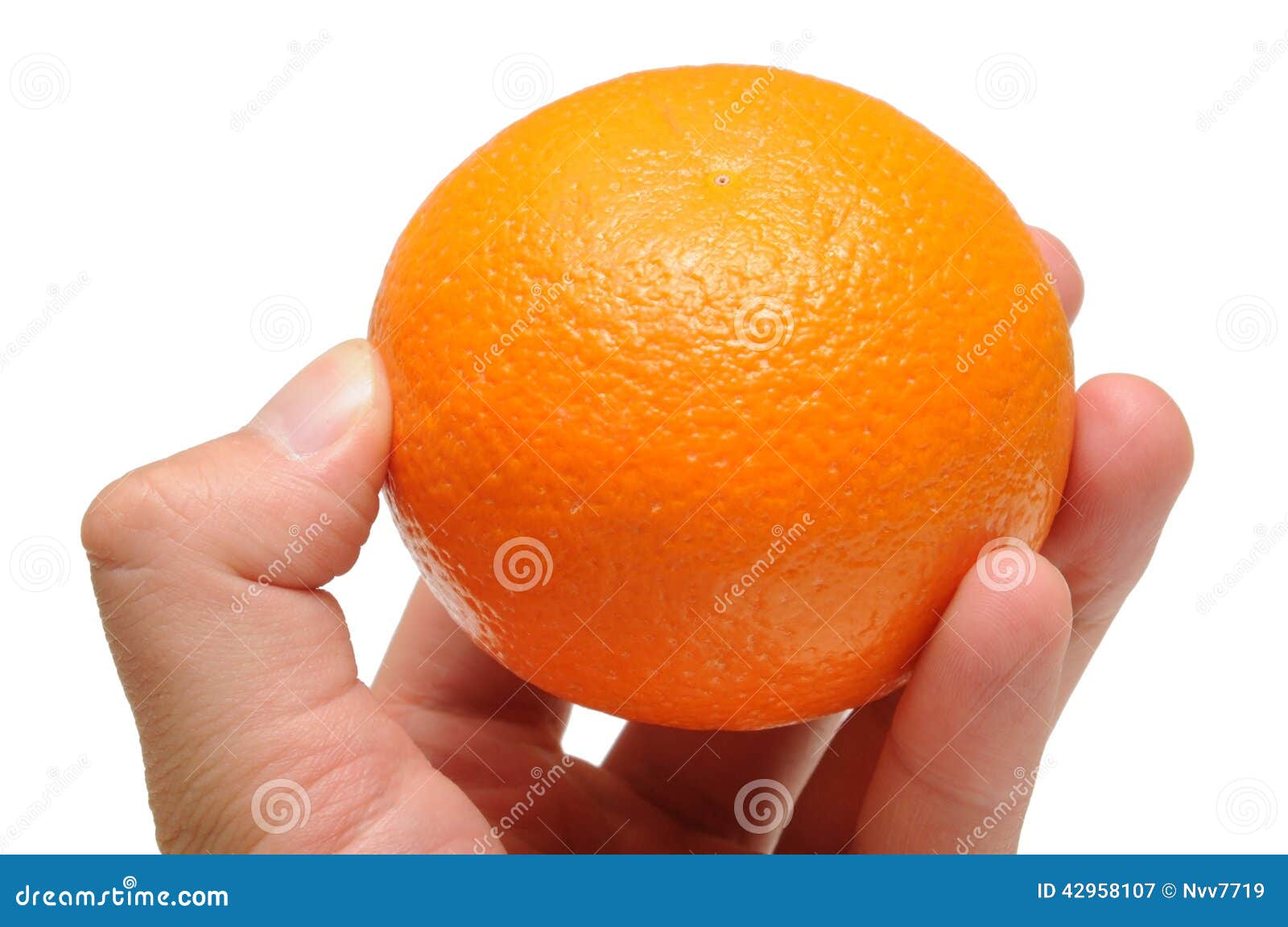 Orange in hand stock image. Image of fragrant, background - 42958107