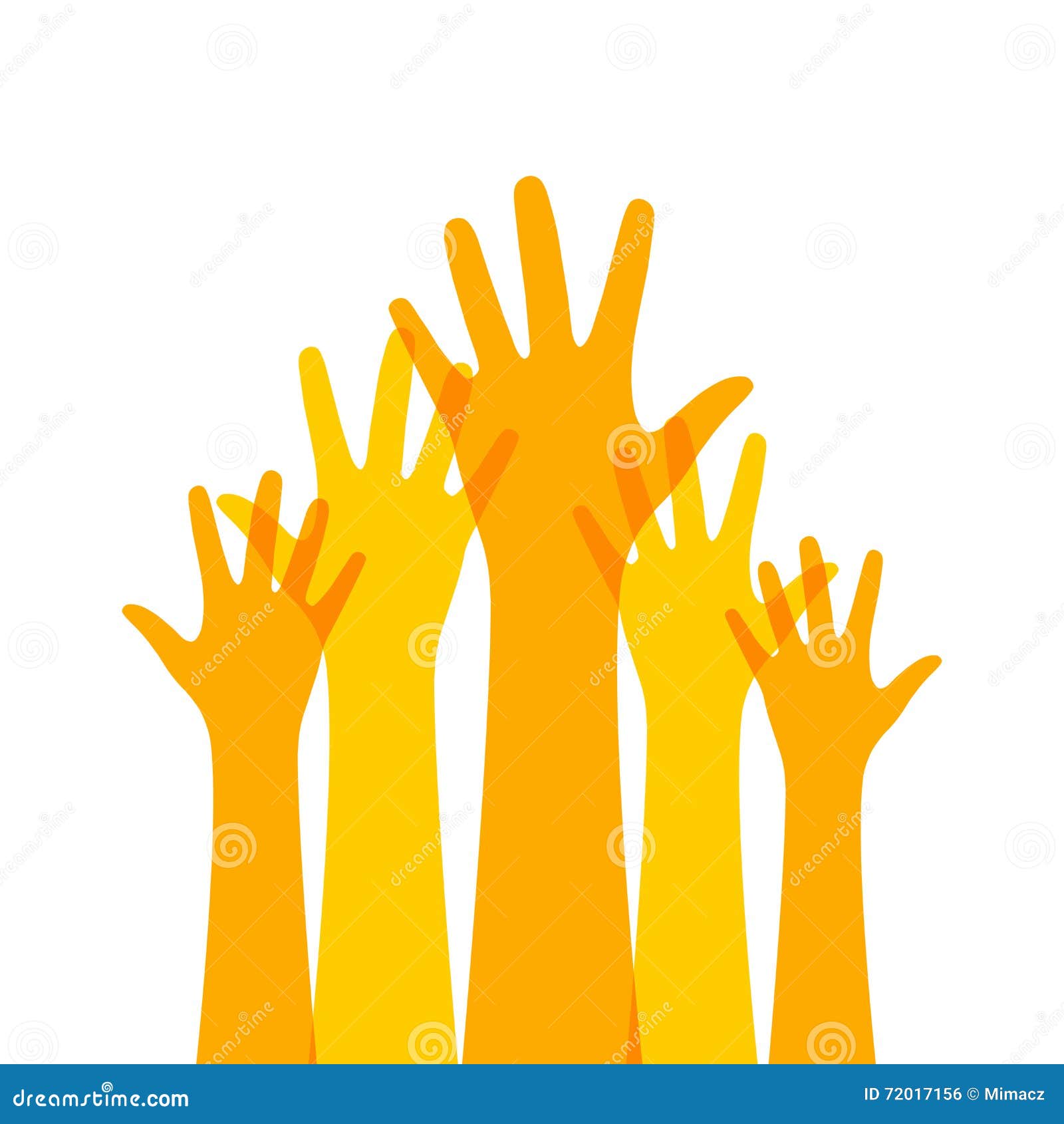 Two Orange Hands In Gyan Mudra, Yoga Meditation Calm Peac Concept, Blue ...