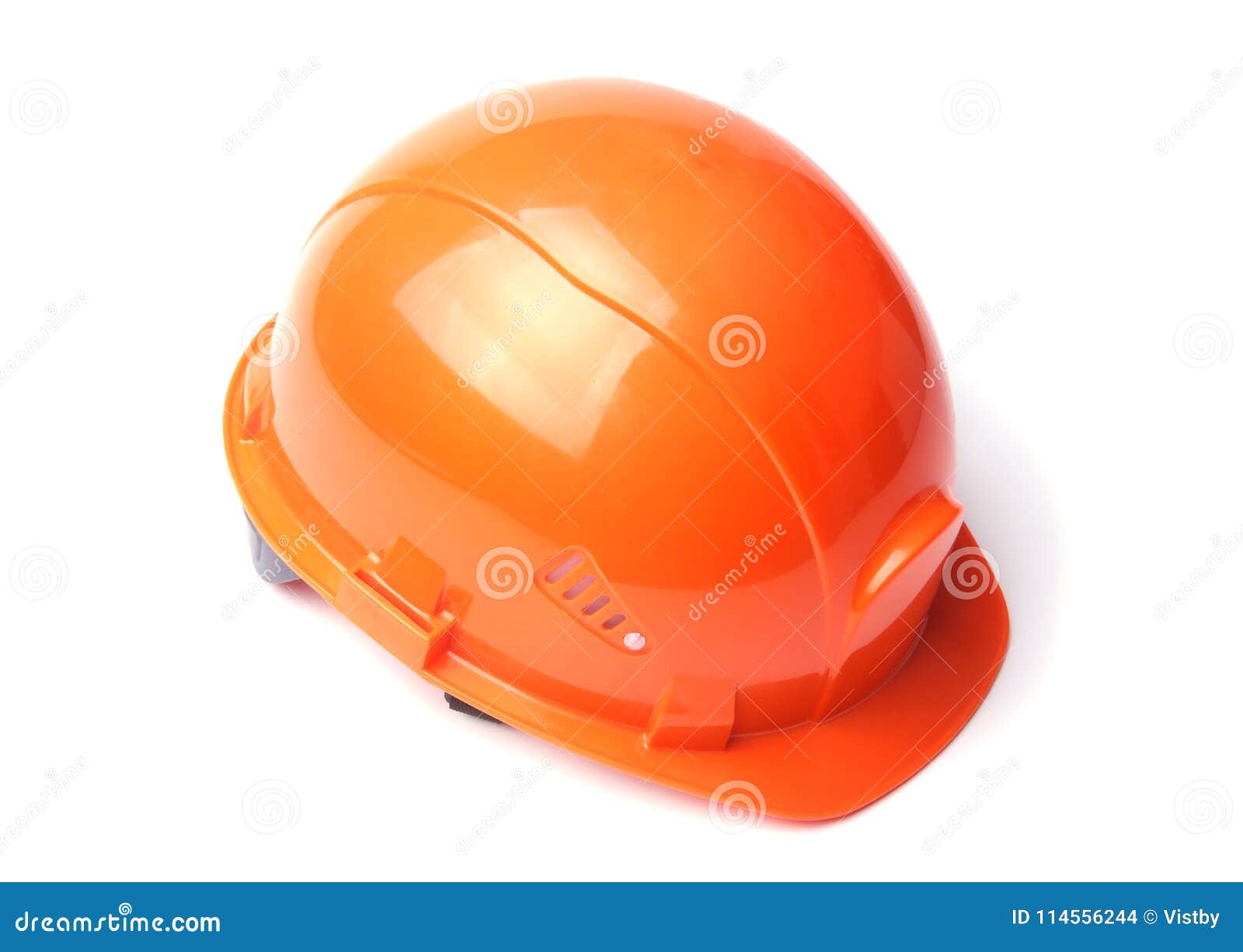 Orange Hard Hat Isolated on White Background. Safety Helmet. Stock ...