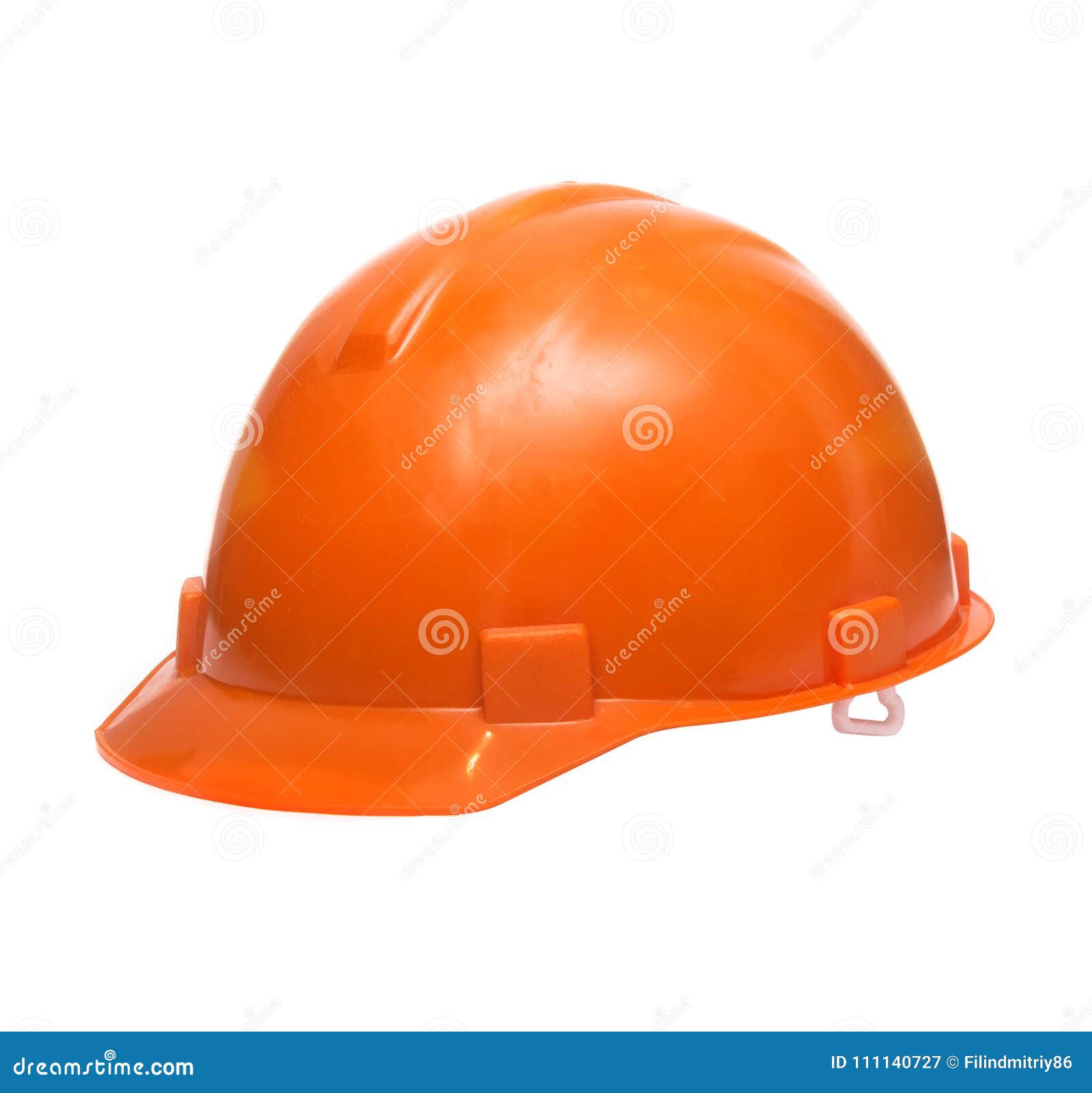 Orange hardhat front view. stock image. Image of construction - 111140727