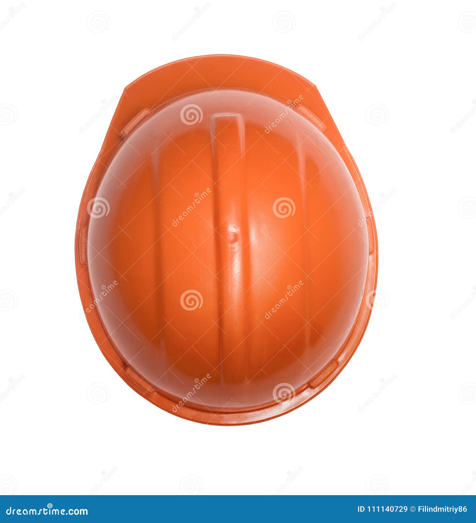 Orange hardhat top view. stock image. Image of industrial - 111140729