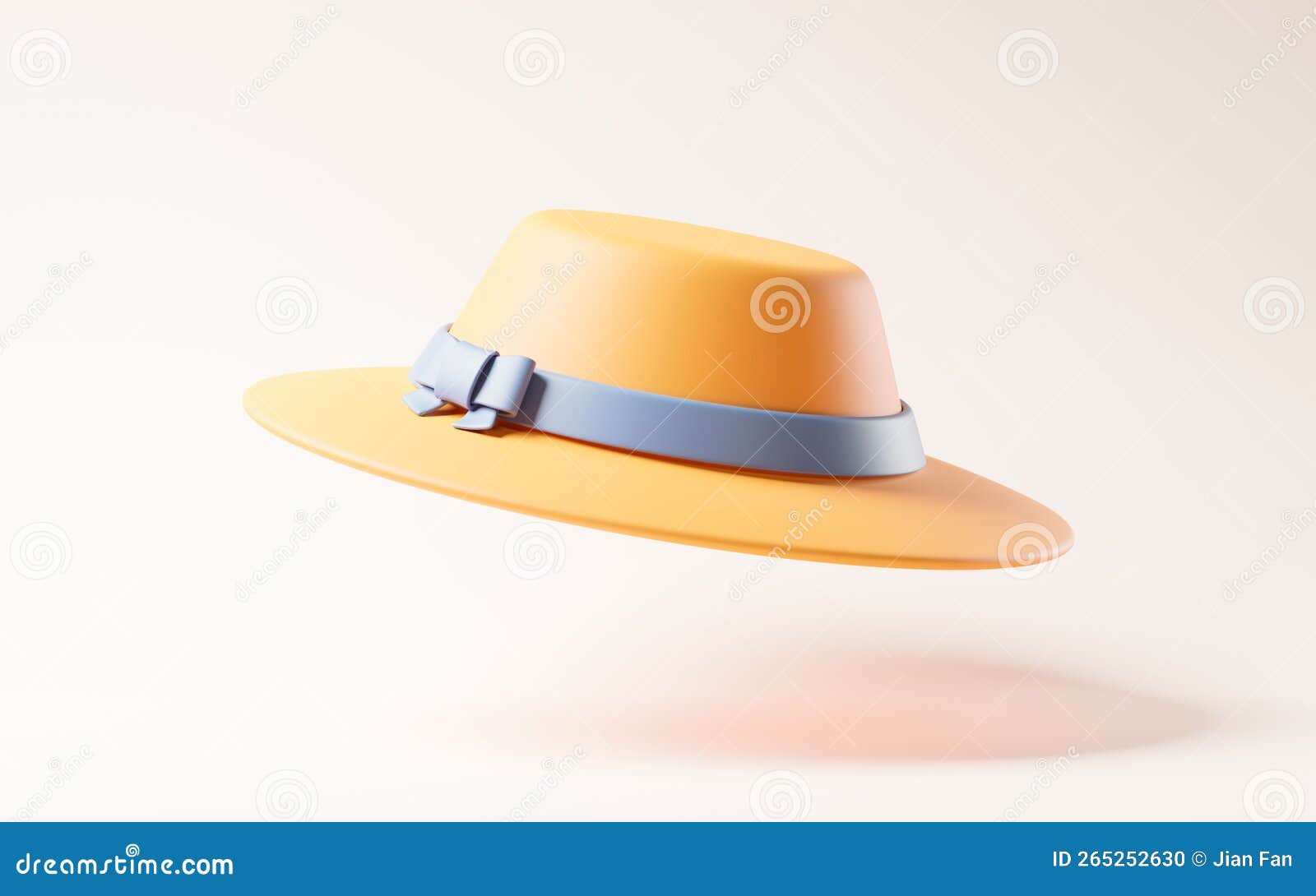 Orange Hat with Cartoon Style, 3d Rendering Stock Illustration ...