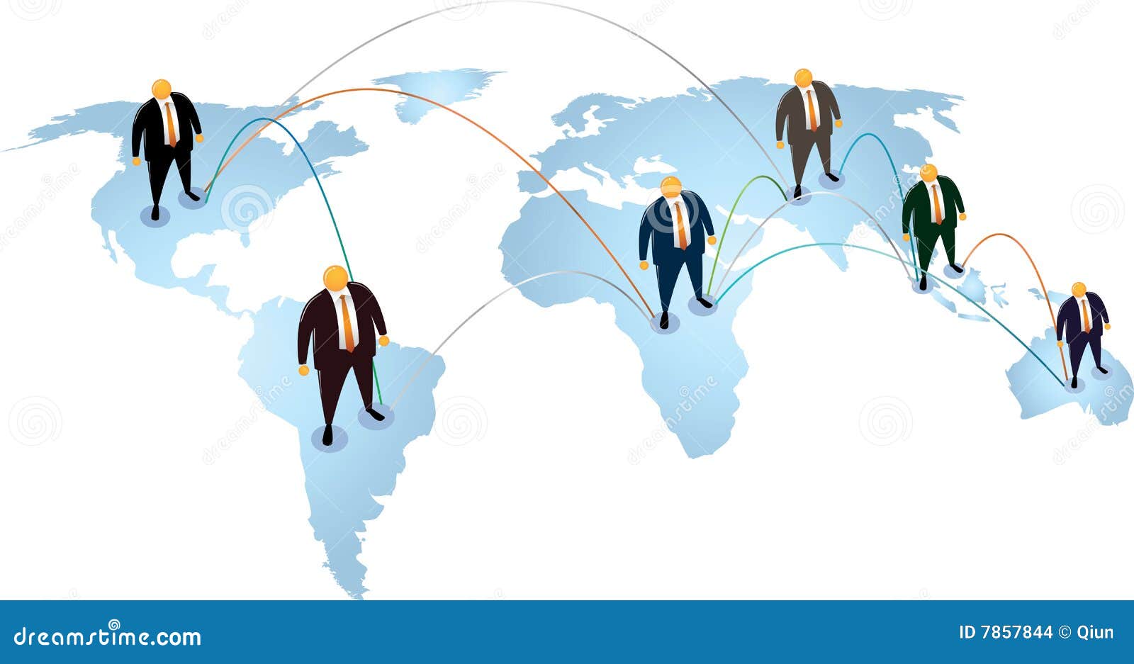 Orange Head Man Drawing Chart Up Vector Illustration | CartoonDealer ...