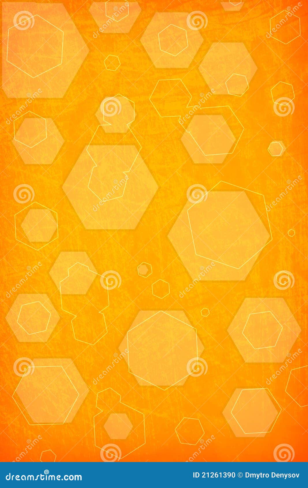 Orange hexagon background stock illustration. Illustration of ...