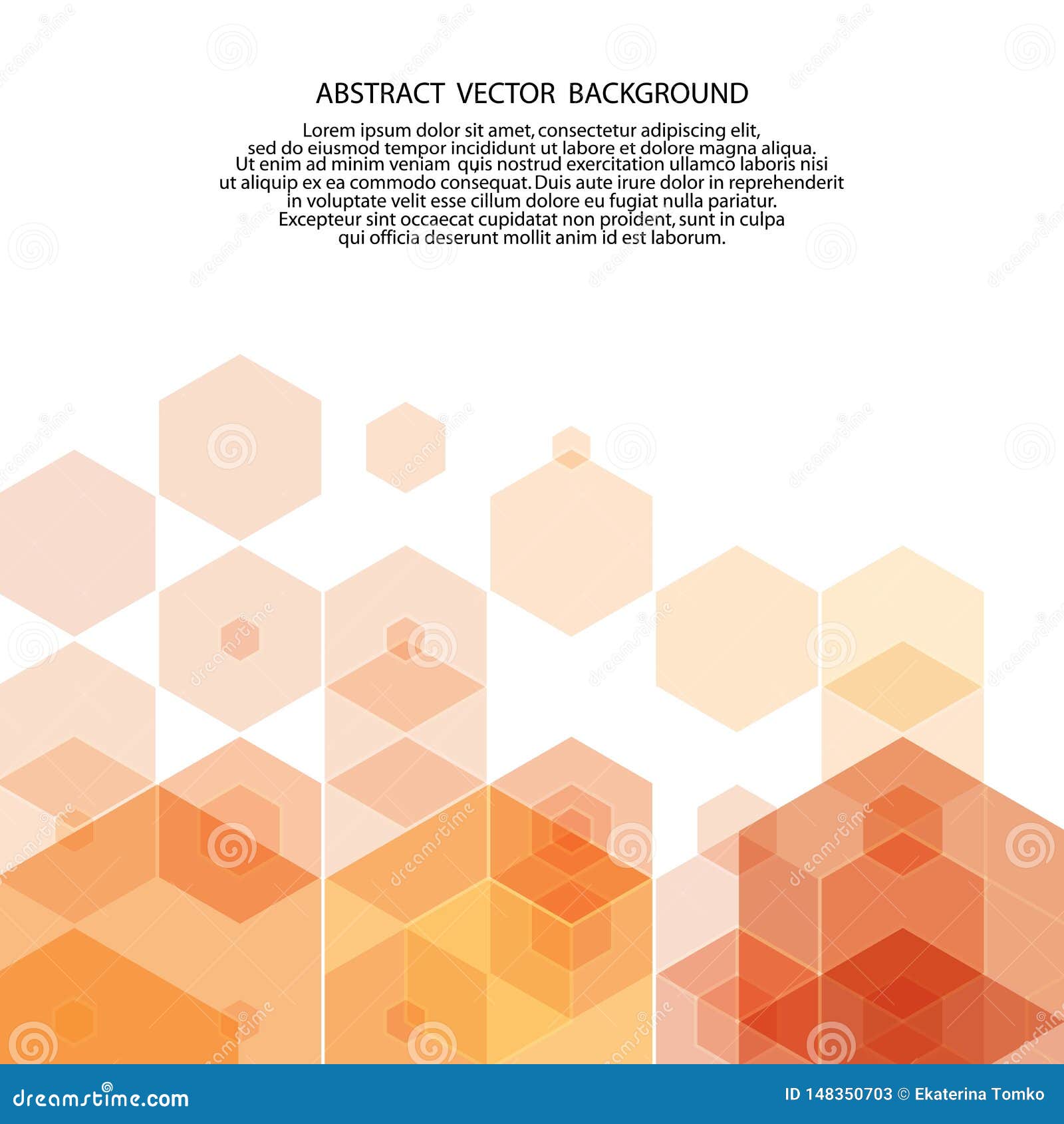 Orange Hexagon Background. Abstract Vector Illustration. Eps 10 Stock ...