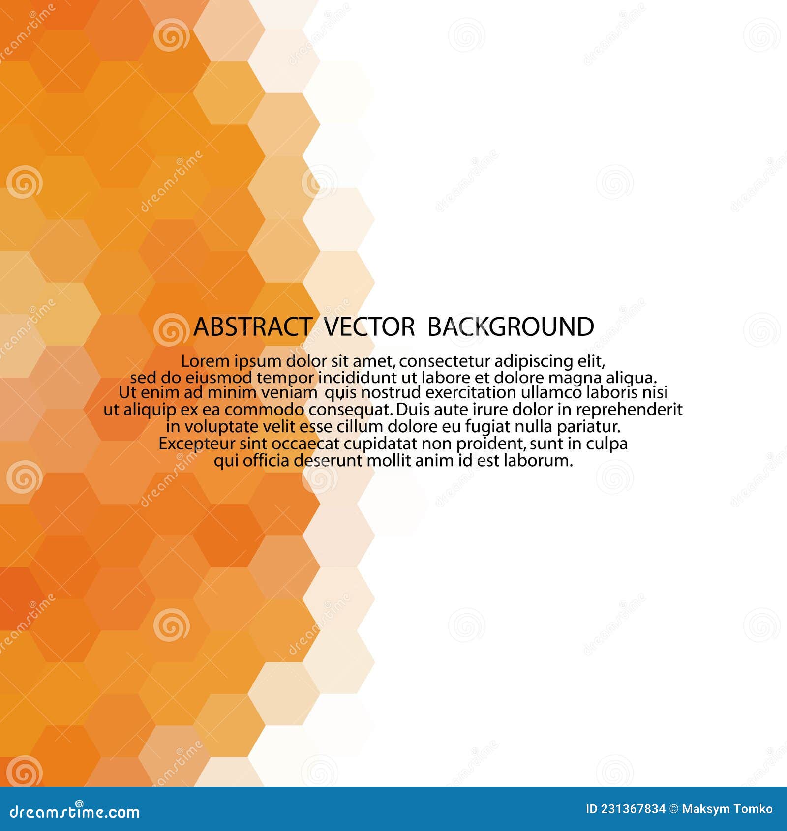 Orange Hexagon Background. Geometric Design. Eps 10 Stock Vector ...