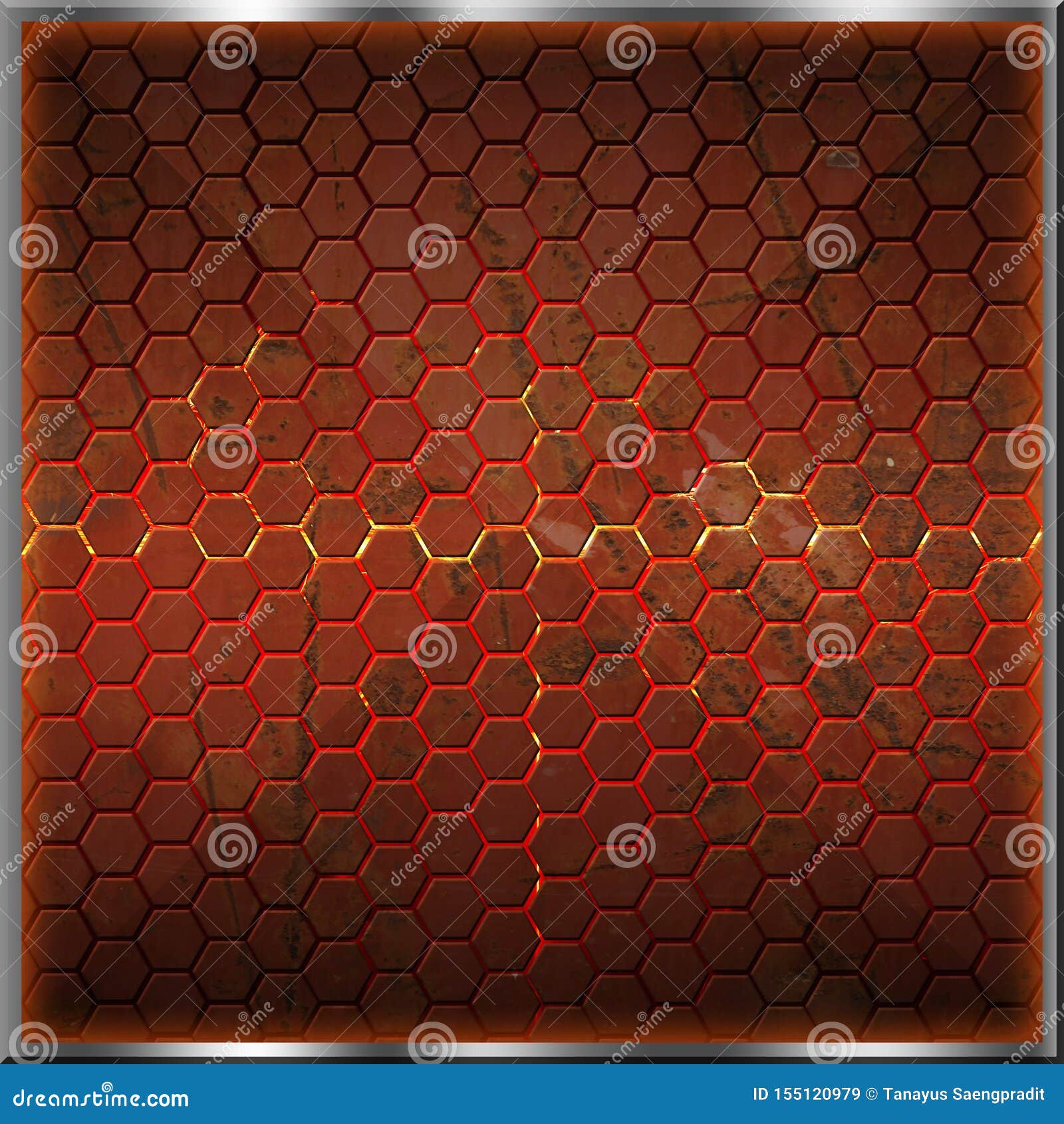 Red Hexagon Background with Real Texture Stock Illustration ...